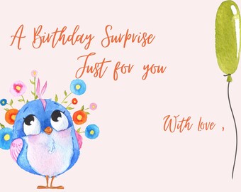 Robin Bird Printable Card Happy Birthday Greeting Card - Etsy