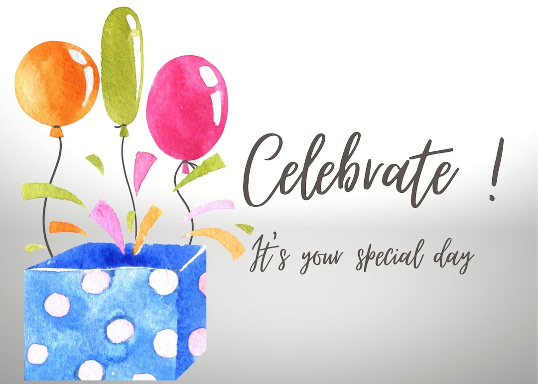 Birthday Card Printable - Etsy