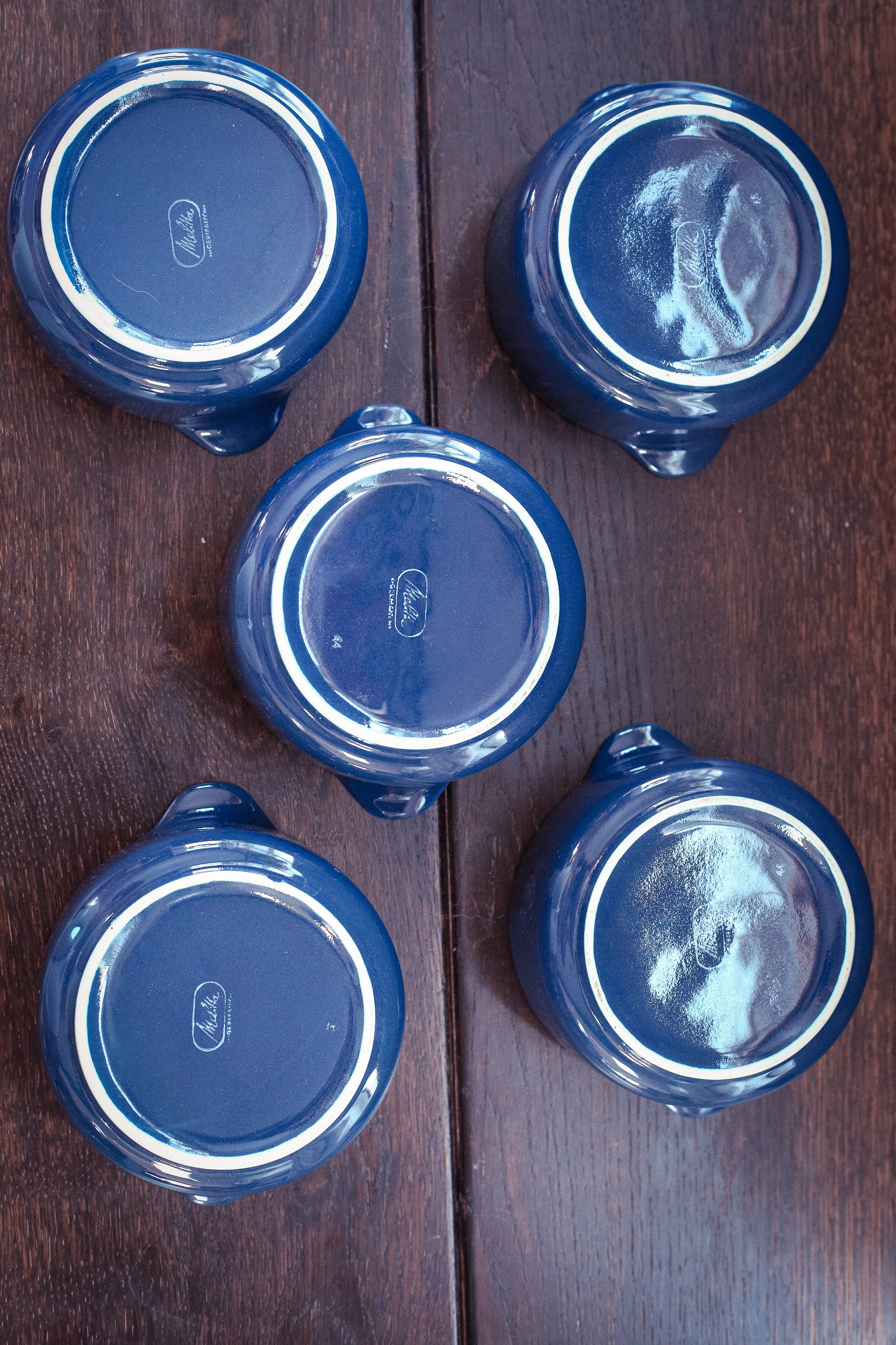 Melitta Stockholm Blue Soup Bowls & Plates - Vintage Swedish Midcentury ...