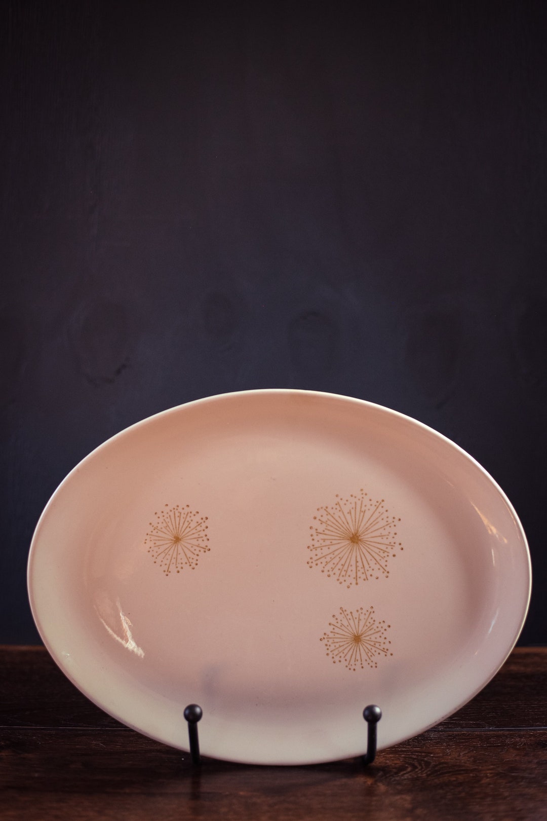 Stetson Hand Painted Oval Platter With Midcentury Modern Star Design ...