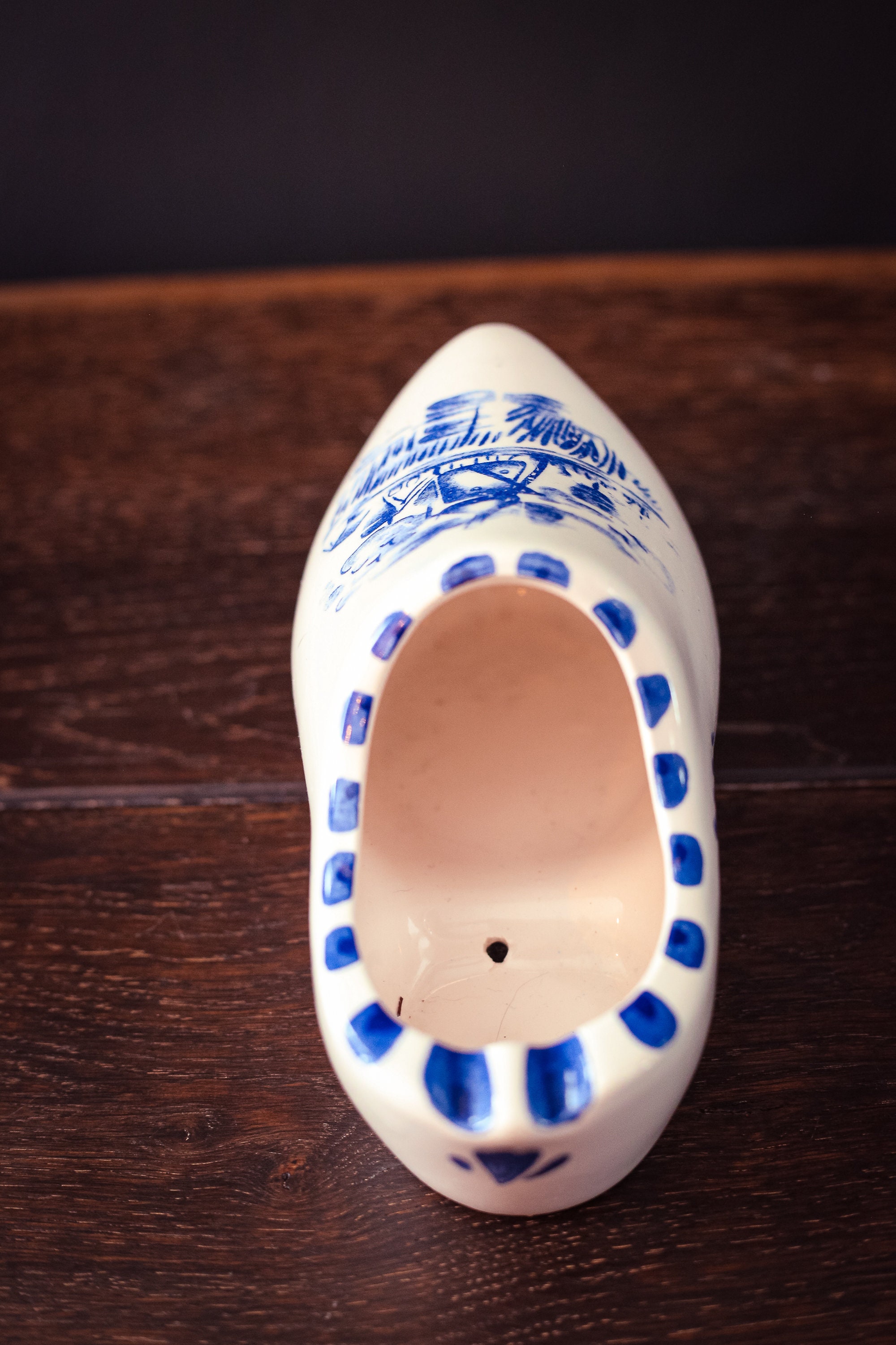 Ceramic Clog with Delft Windmill Design Large Vintage Blue & | Etsy