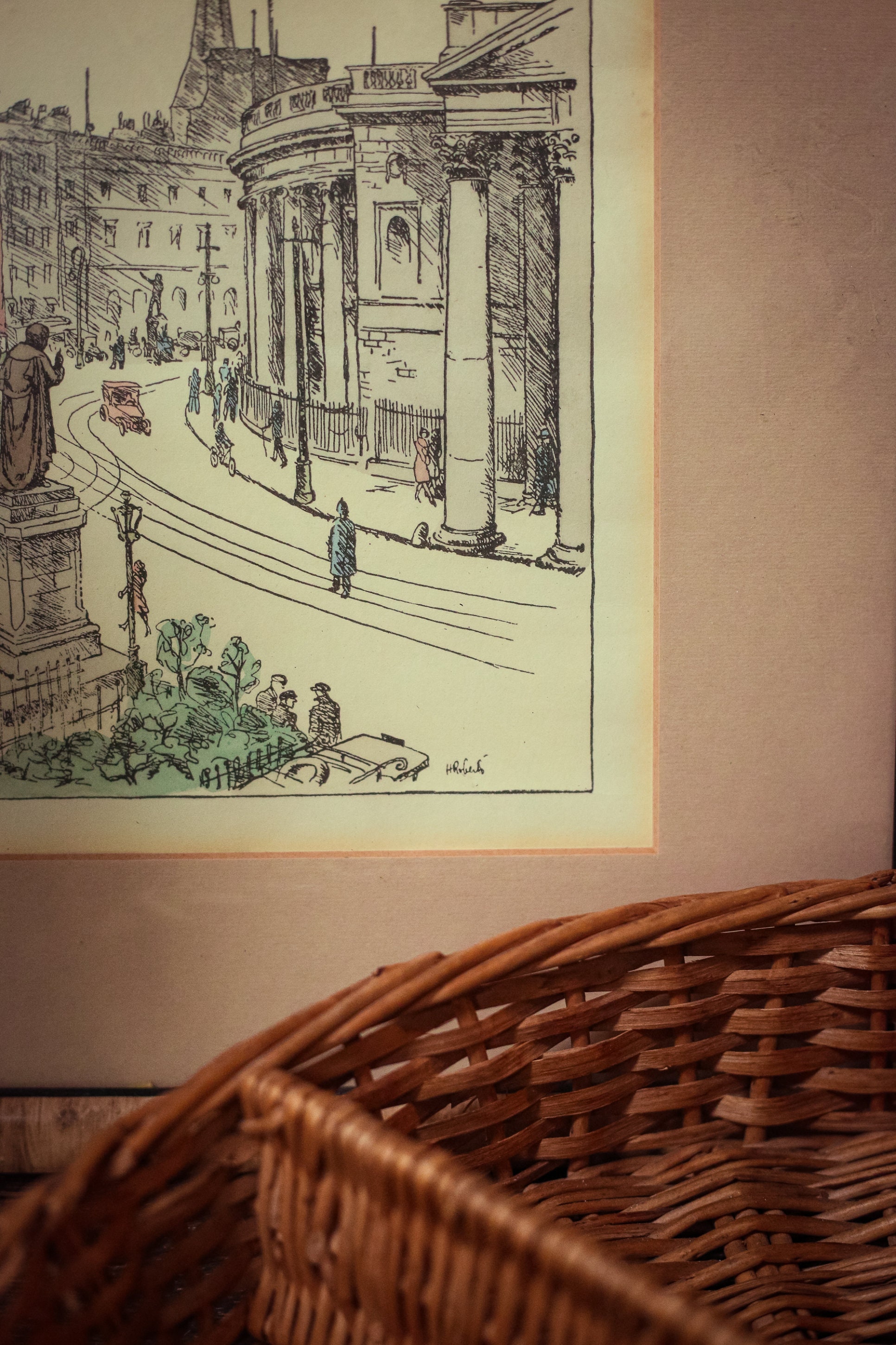 Hand Painted City Scene Print - Signed & Custom Framed Vintage Art - Etsy