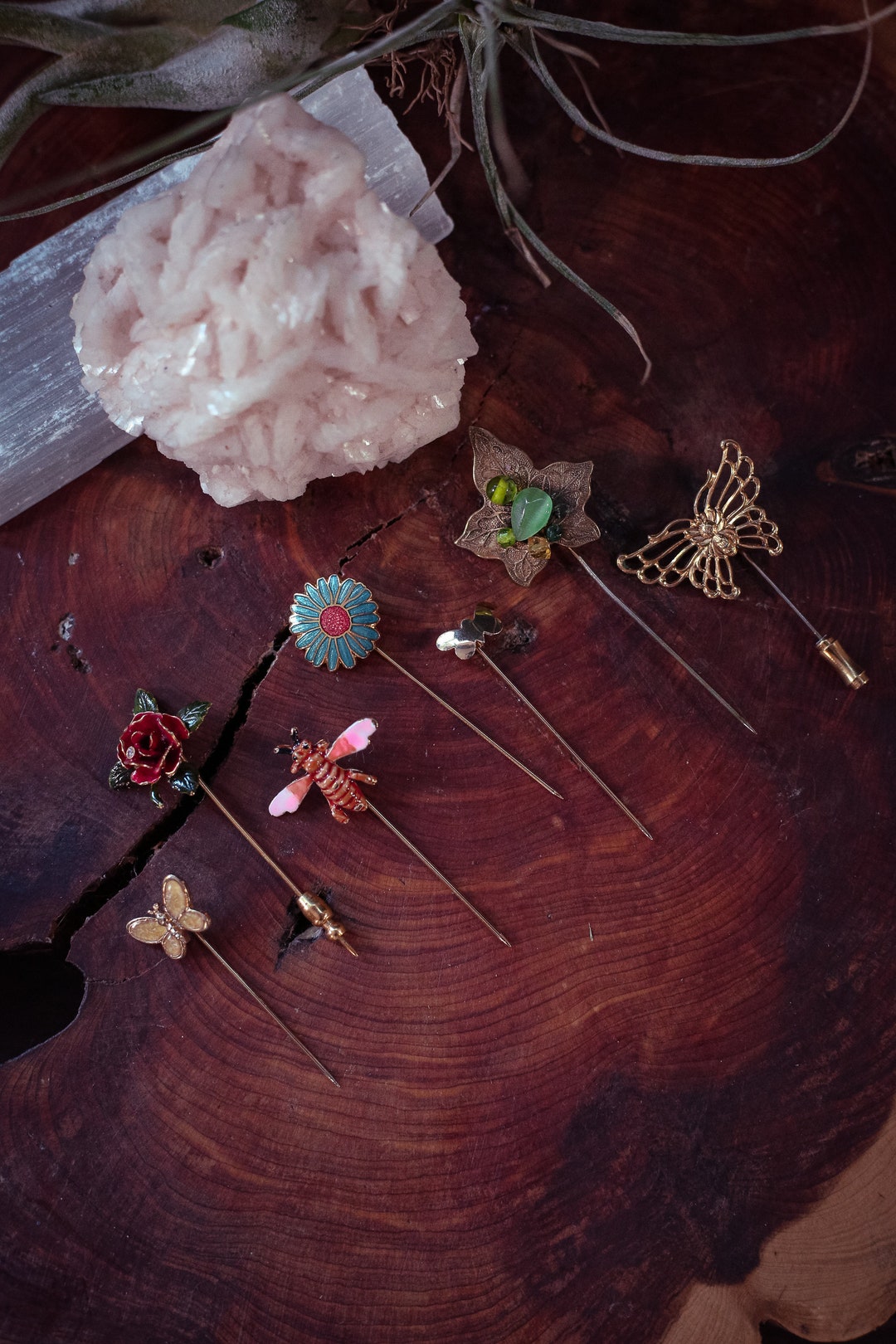Floral & Fauna Stick Pins - Stil aus Dropdown auswählen - Etsy Österreich