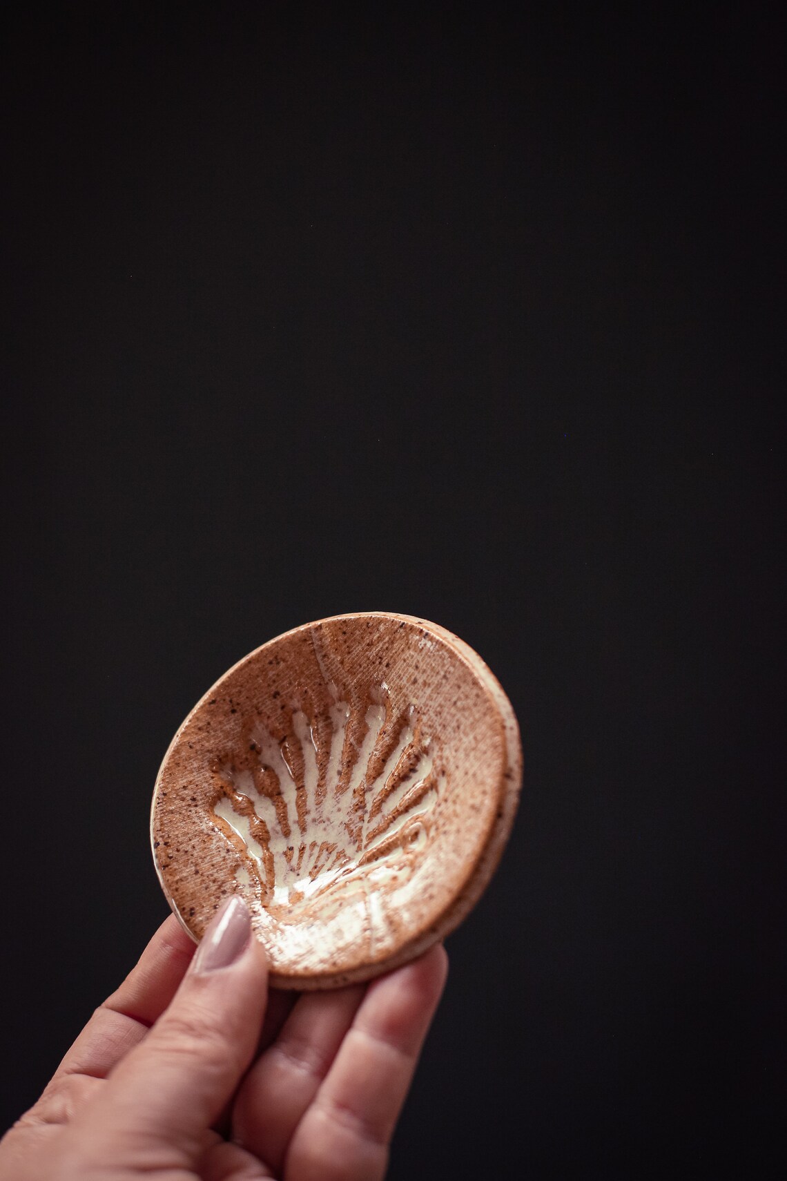 Hand Formed Shell Imprint Dishes - Vintage Petite Ceramic Decorative ...