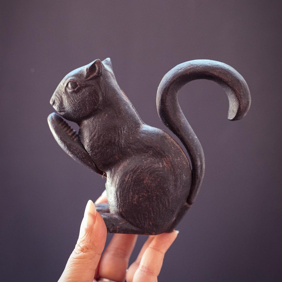 Antique Cast Iron Squirrel Nutcracker - Vintage Metal Nutcracker - Etsy