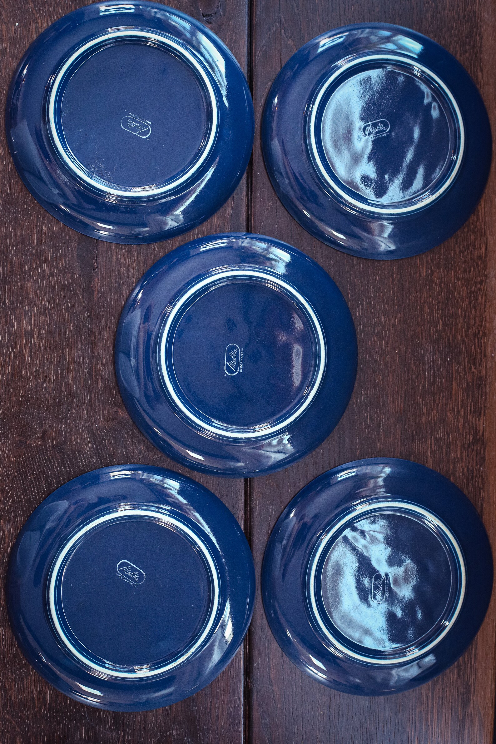 Melitta Stockholm Blue Soup Bowls & Plates - Vintage Swedish Midcentury ...