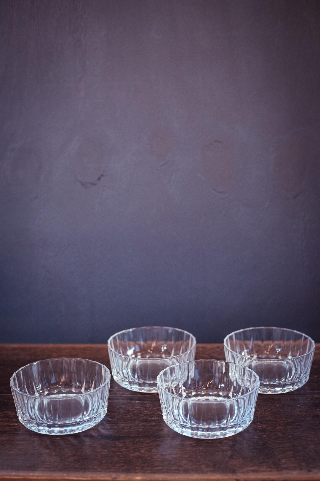 Set of 4 Turkish Glass Fruit Bowls - Vintage Crystal Cut Glass Bowls ...