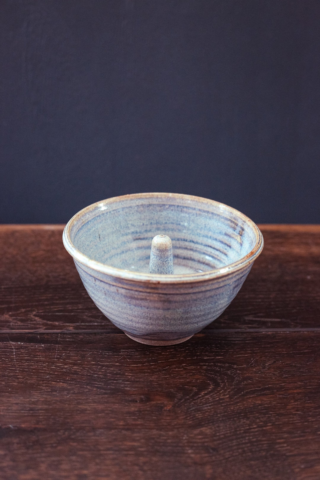 Cornflower Blue Ceramic Apple Baker - Vintage Signed Studio Pottery ...
