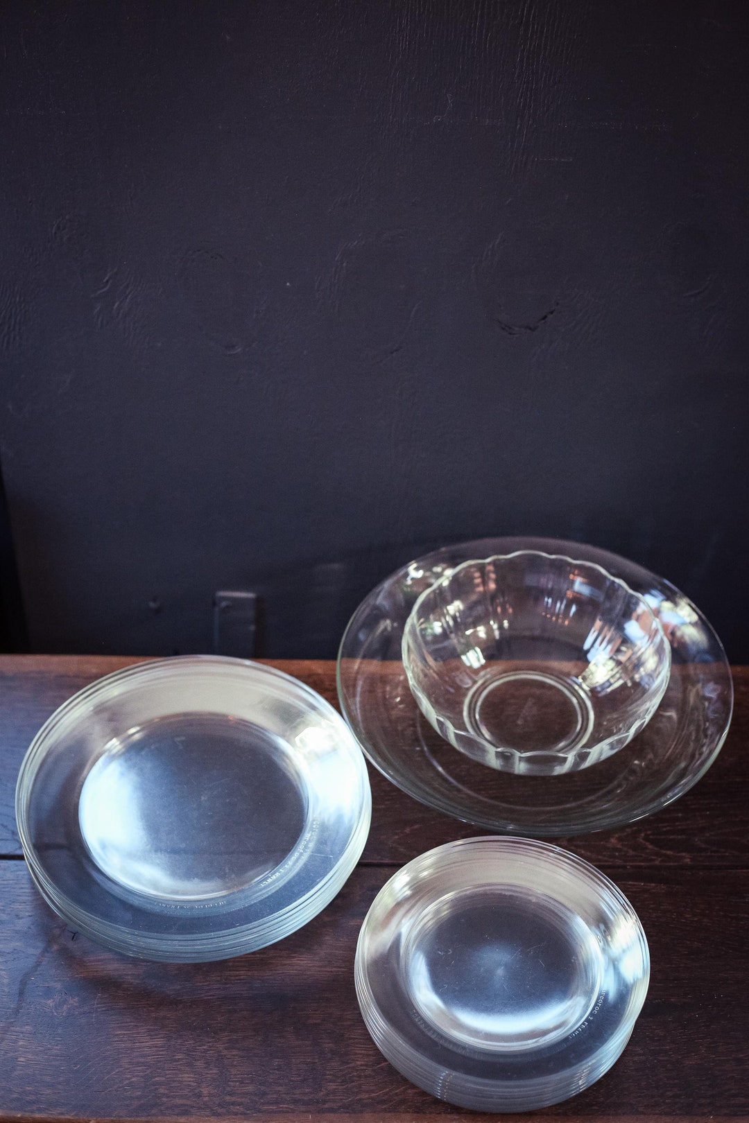 Arcoroc Glass Serving Bowl Platter - Vintage Arcoroc Glass Tableware ...