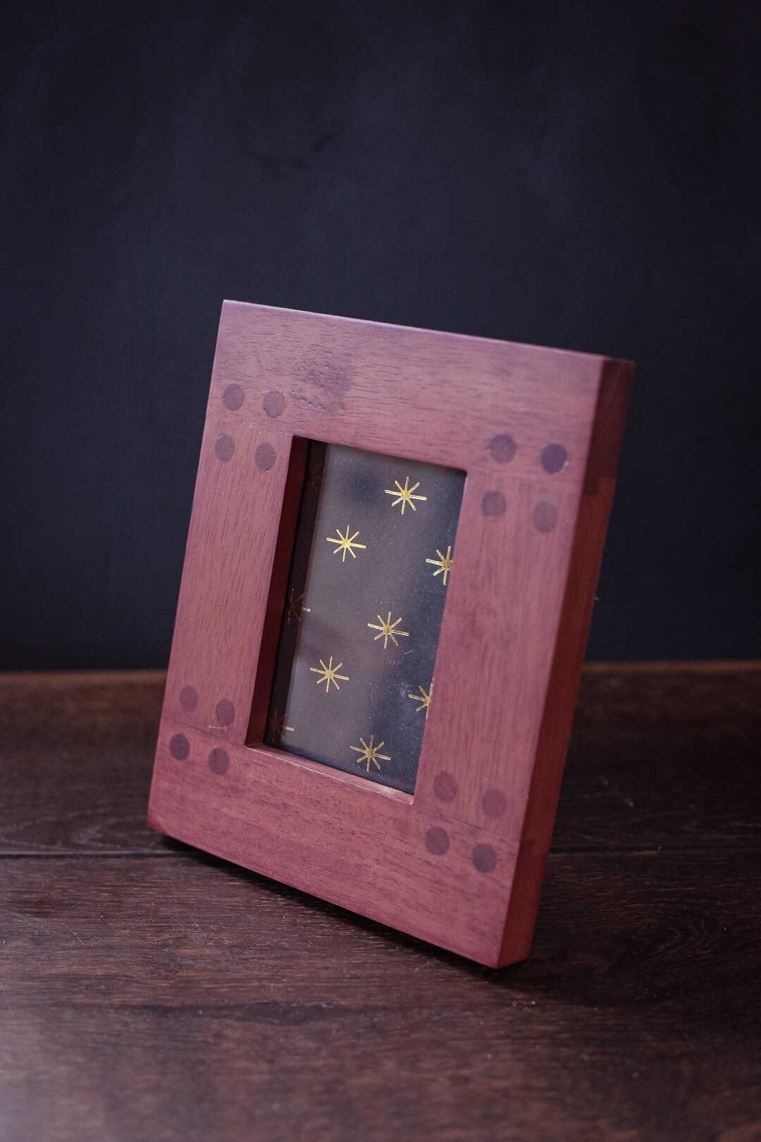 Wooden Photo Frame With Joinery Details Vintage Small Wood Picture ...