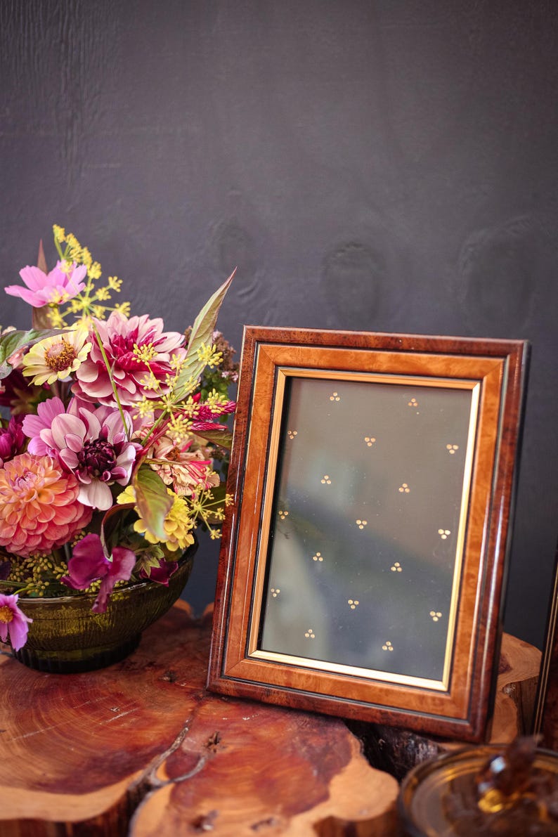 Faux Wood Grain Picture Frames - Vintage Burl Wood Style Photo Frames ...