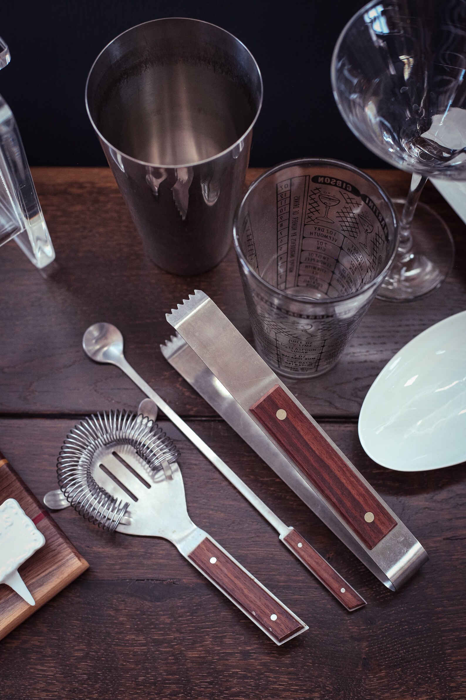 Japanese Steel and Rosewood Bar Tools Set of 3 Vintage Midcentury ...