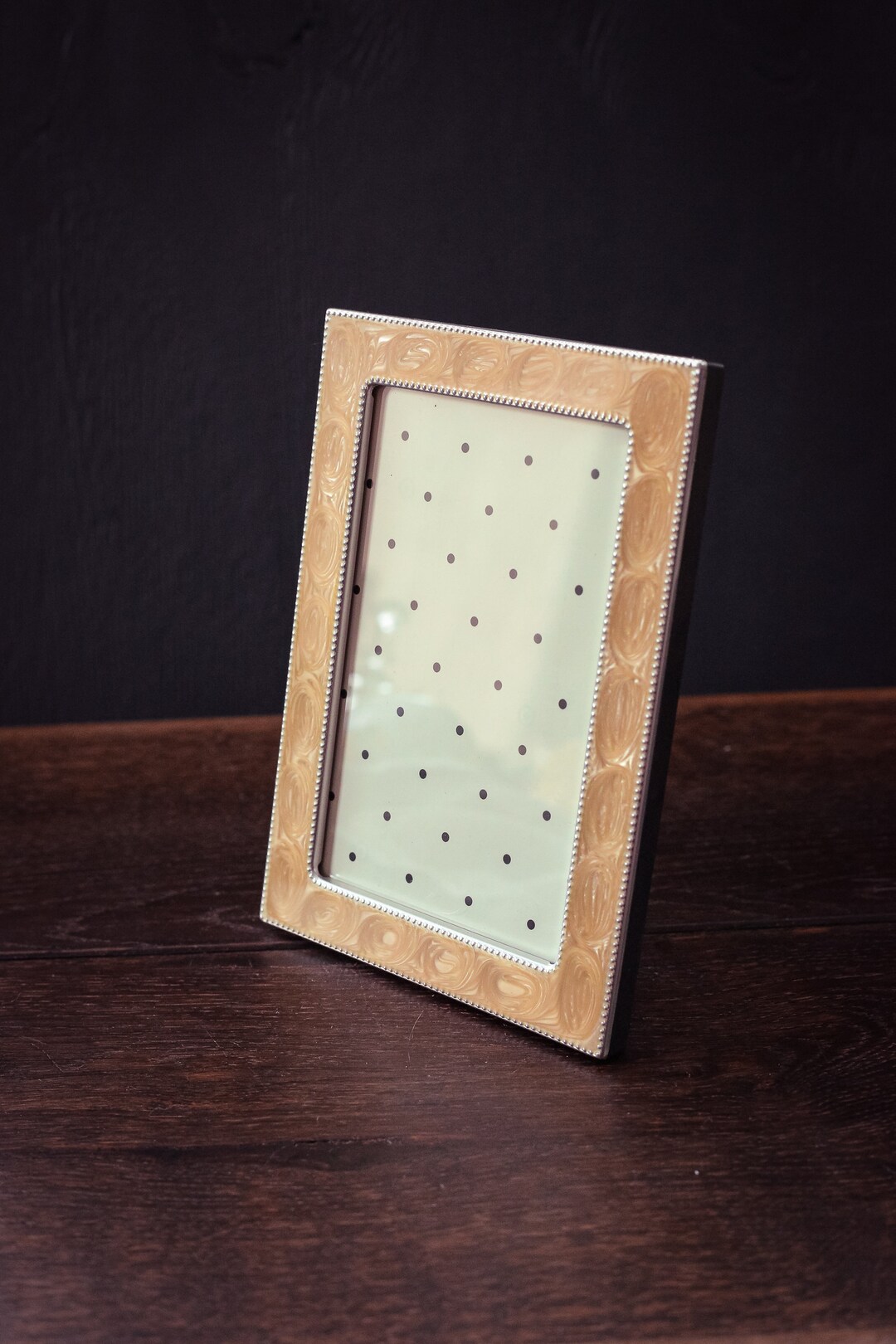 Iridescent Yellow Enamel Photo Frame - Vintage Picture Frame - Etsy