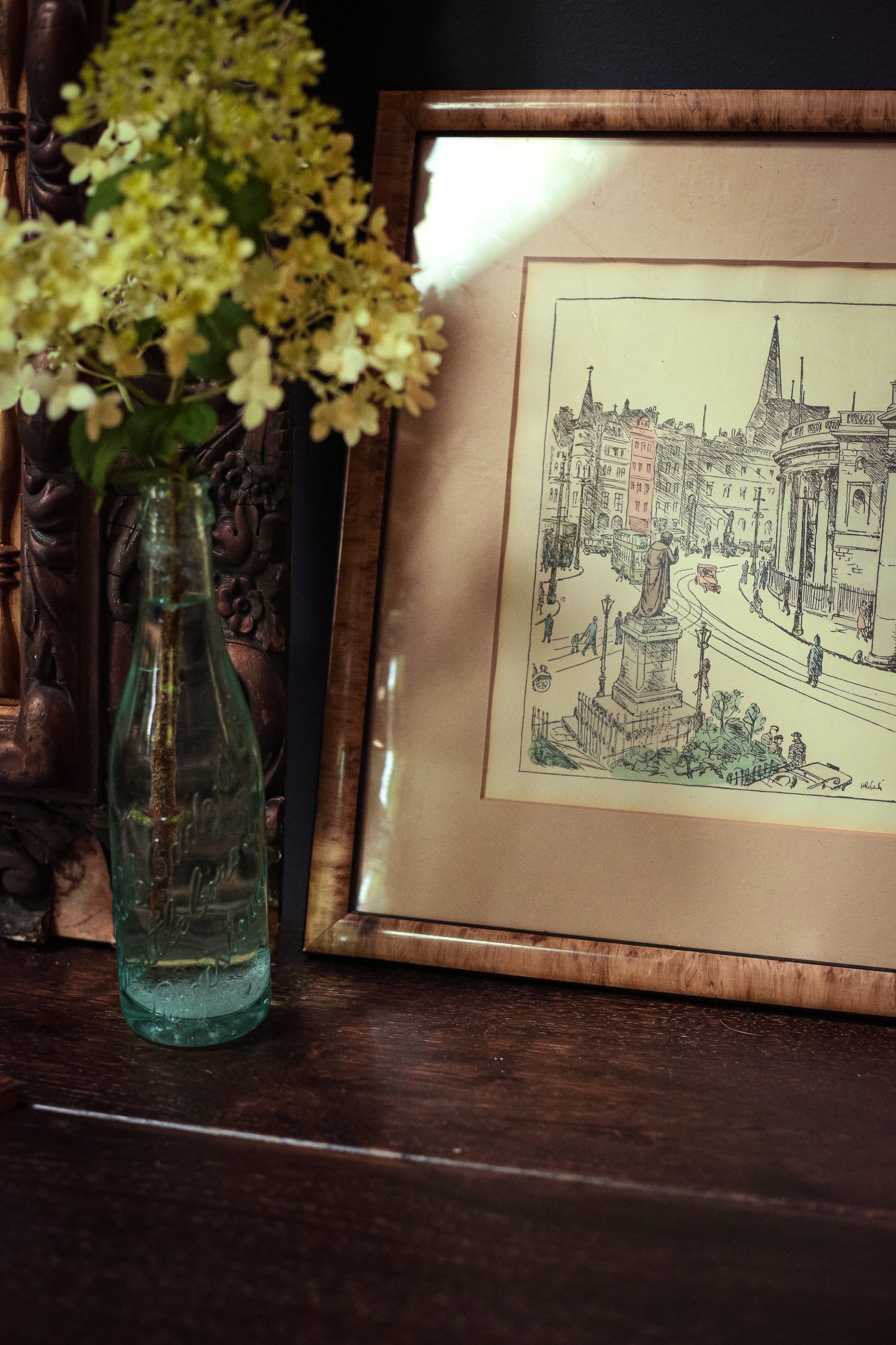 Hand Painted City Scene Print - Signed & Custom Framed Vintage Art - Etsy