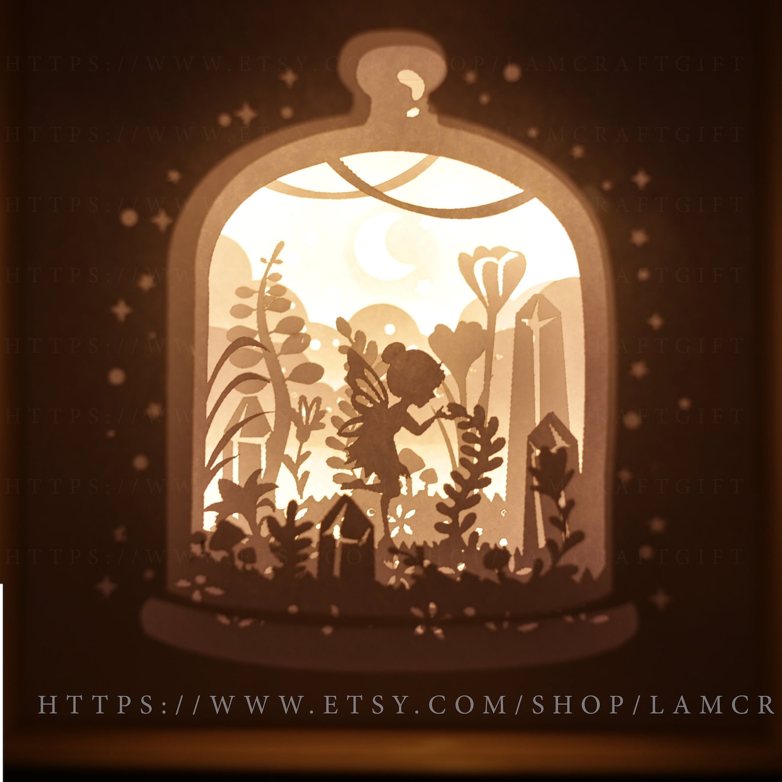 Little Fairy Tinker Bell Paper Lightbox Template, Paper Cutting ...