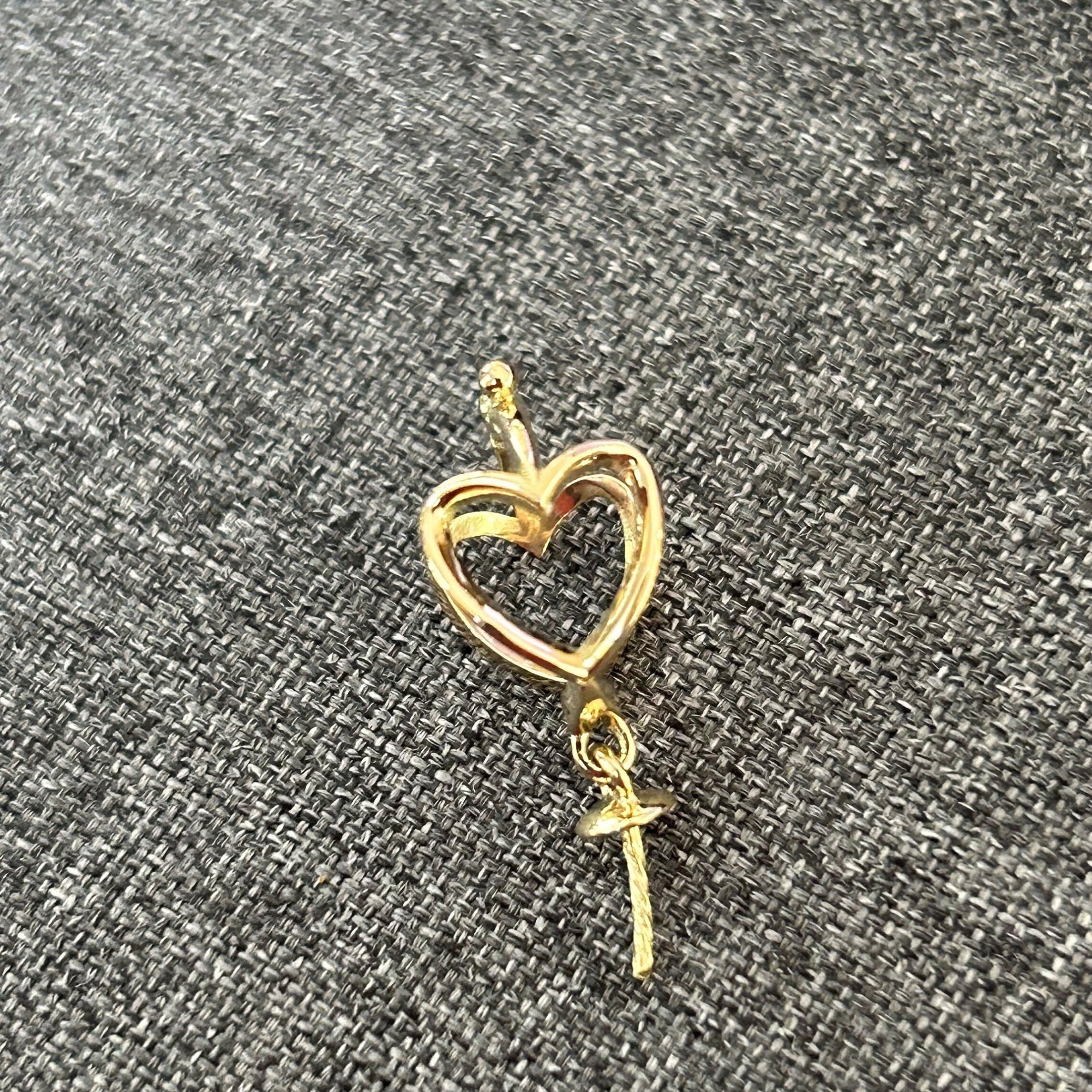 14K Heart Cage Enhancer Pearl Pendant Setting - Etsy