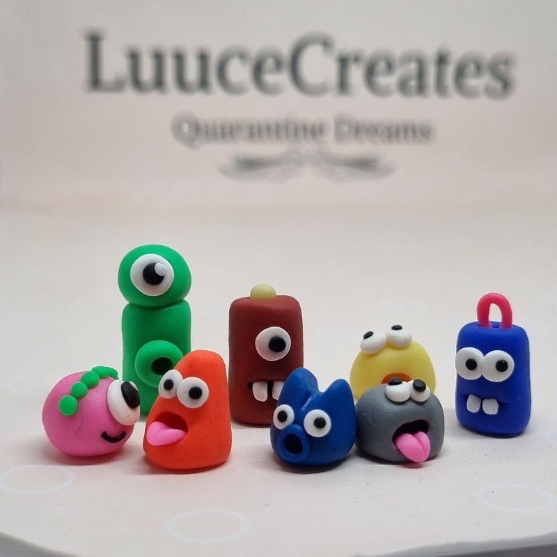 Tiny Monster Figure - Etsy UK
