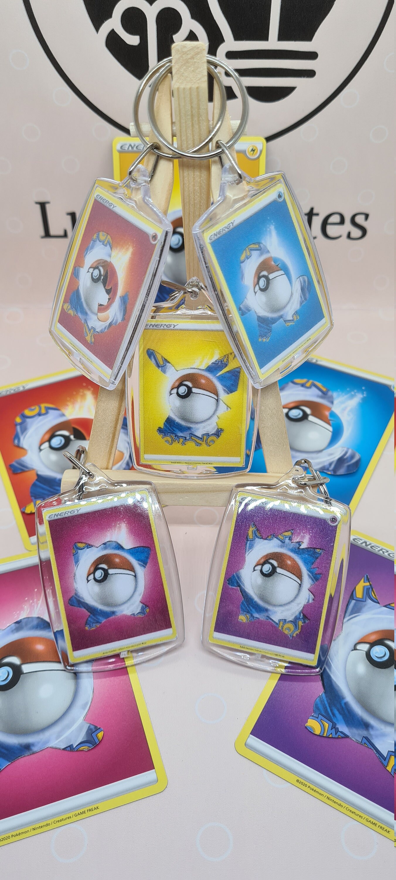 Bundle 15% Discount Custom Pokemon Energy Card Keyring AND - Etsy UK
