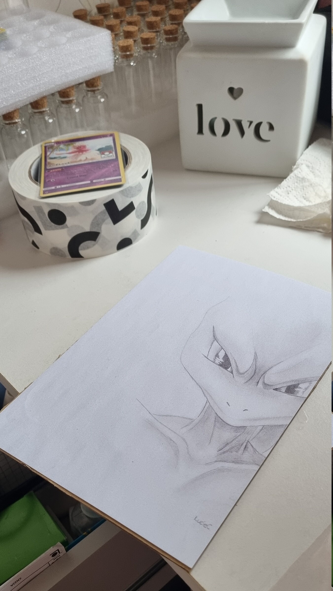 Mewtwo Drawing Pokemon Print Art - Etsy