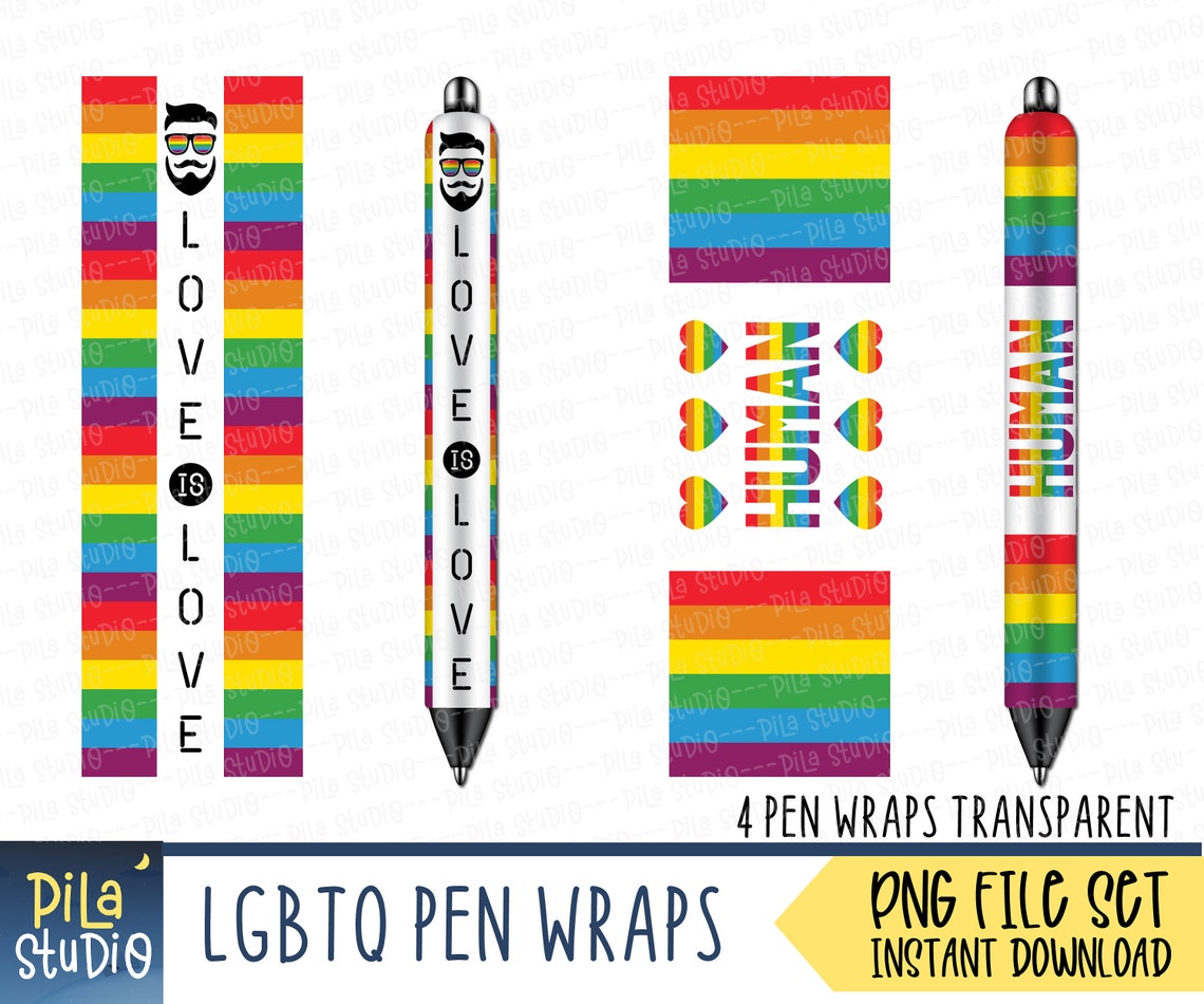 Lgbt Pen Wraps PNG File Set Sexual Identity Pen Wrap lgbtq | Etsy