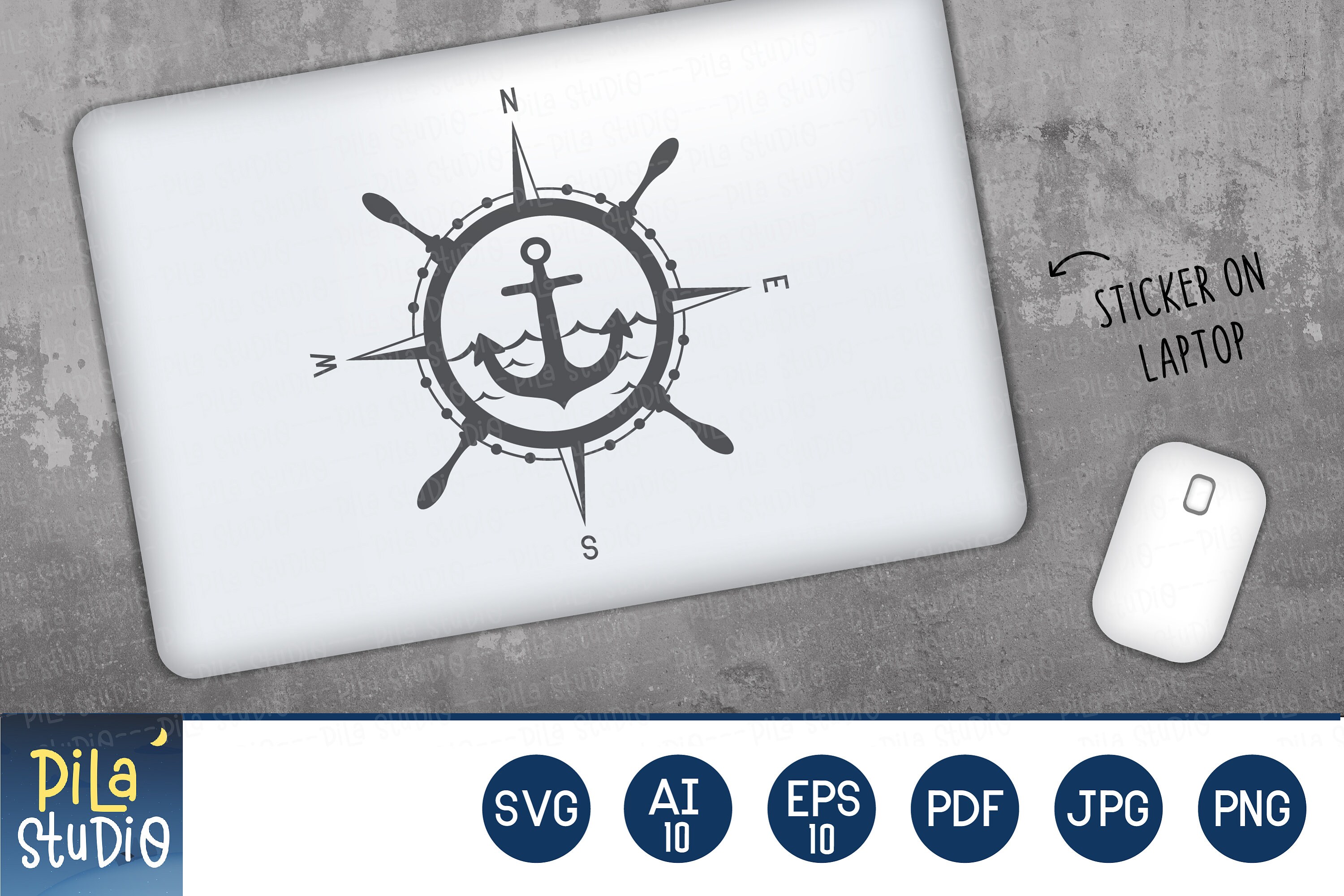 Anchor Compass Svg File Anchor Svg Adventure Svg Svg | Etsy