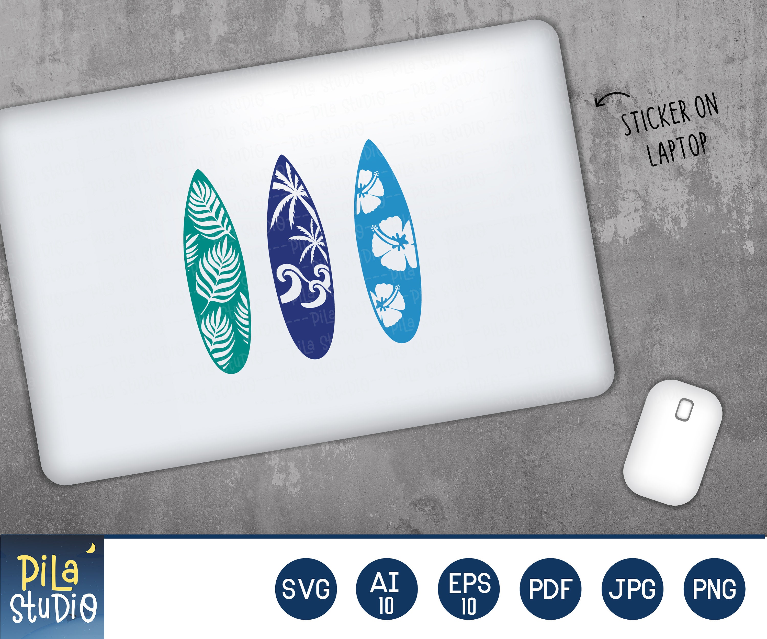 Surfboard svg surfboard templates surfing design svg | Etsy