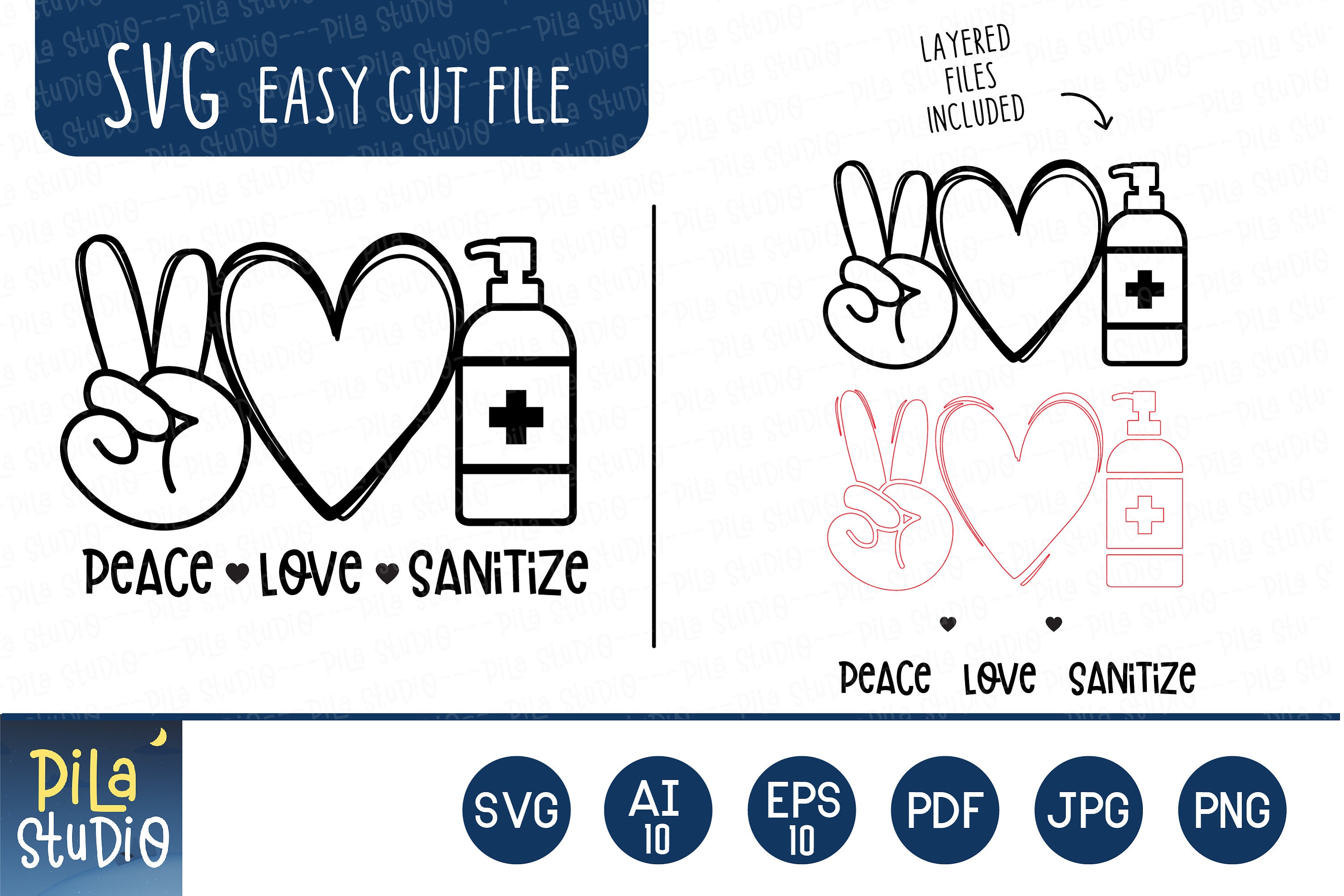 Peace Love Sanitize Svg Sanitize Svg Nurse Svg SVG Cutting | Etsy