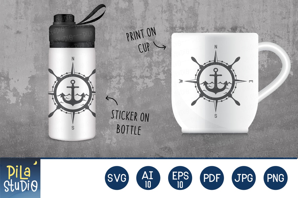 Anchor Compass Svg File Anchor Svg Adventure Svg Svg - Etsy Canada