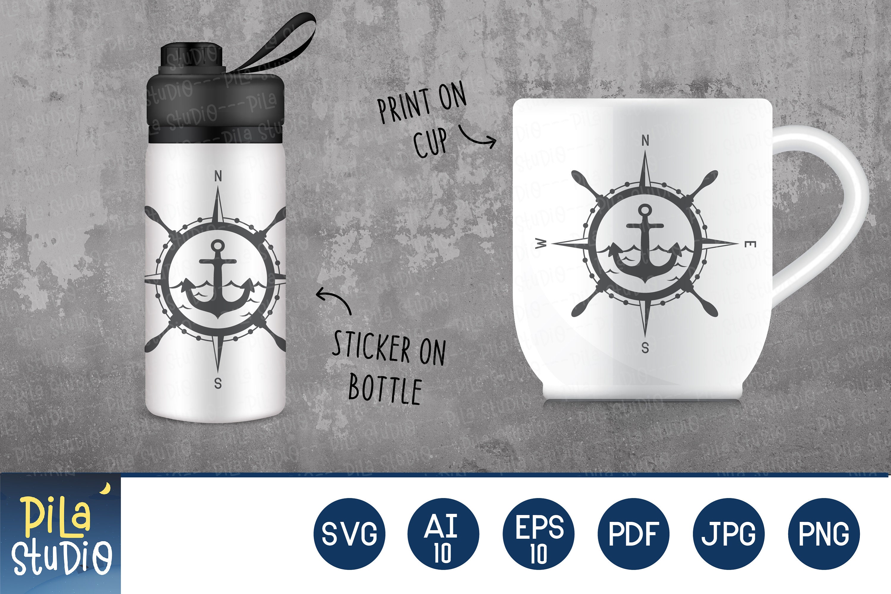Anchor Compass Svg File Anchor Svg Adventure Svg Svg | Etsy