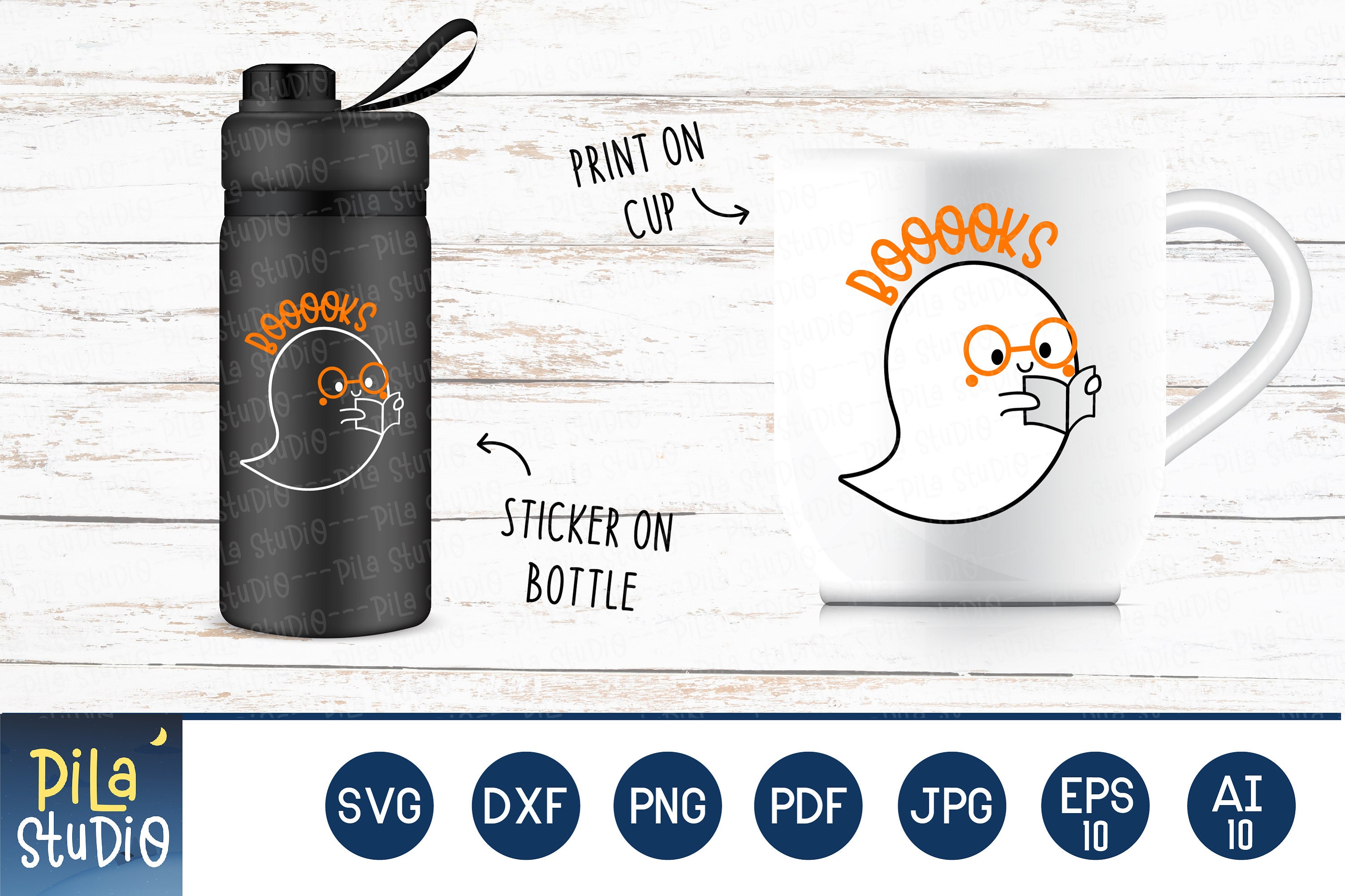 Ghost Books Svg Booooks Svg Teacher Halloween Shirt Svg - Etsy