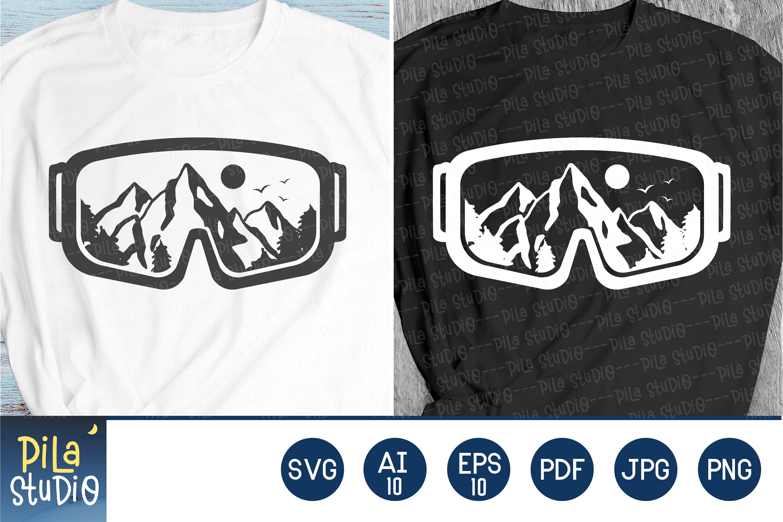 Mountain Snow Goggles SVG File Mountain Svg Adventure SVG - Etsy