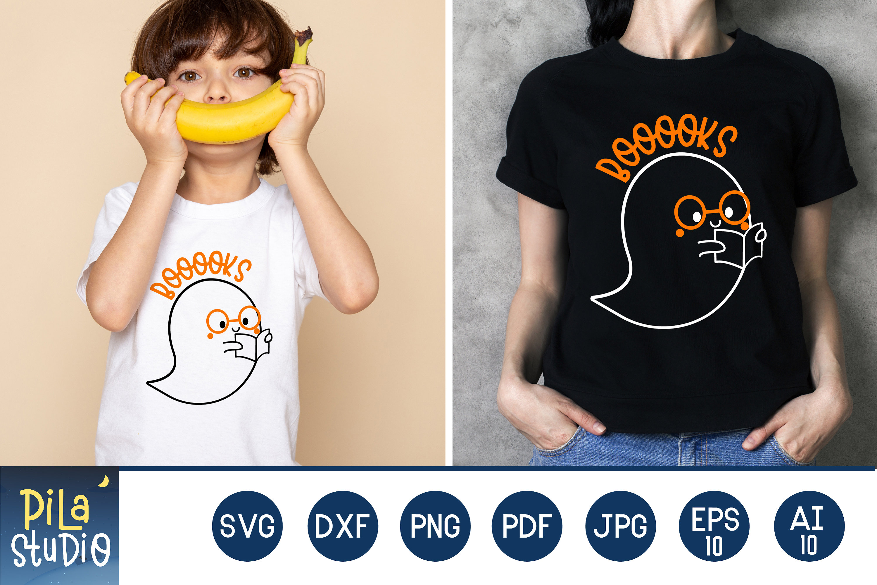 Ghost Books Svg Booooks Svg Teacher Halloween Shirt Svg - Etsy