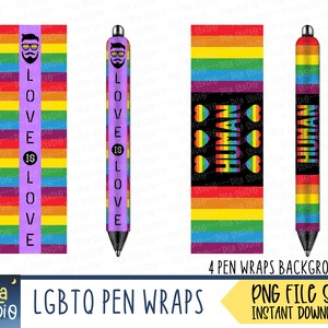 Lgbt Pen Wraps PNG File Set Sexual Identity Pen Wrap Lgbtq Pride Png ...