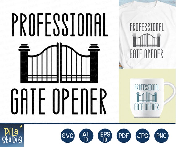 Professional Gate Opener Svg SVG Cutting File Printable | Etsy