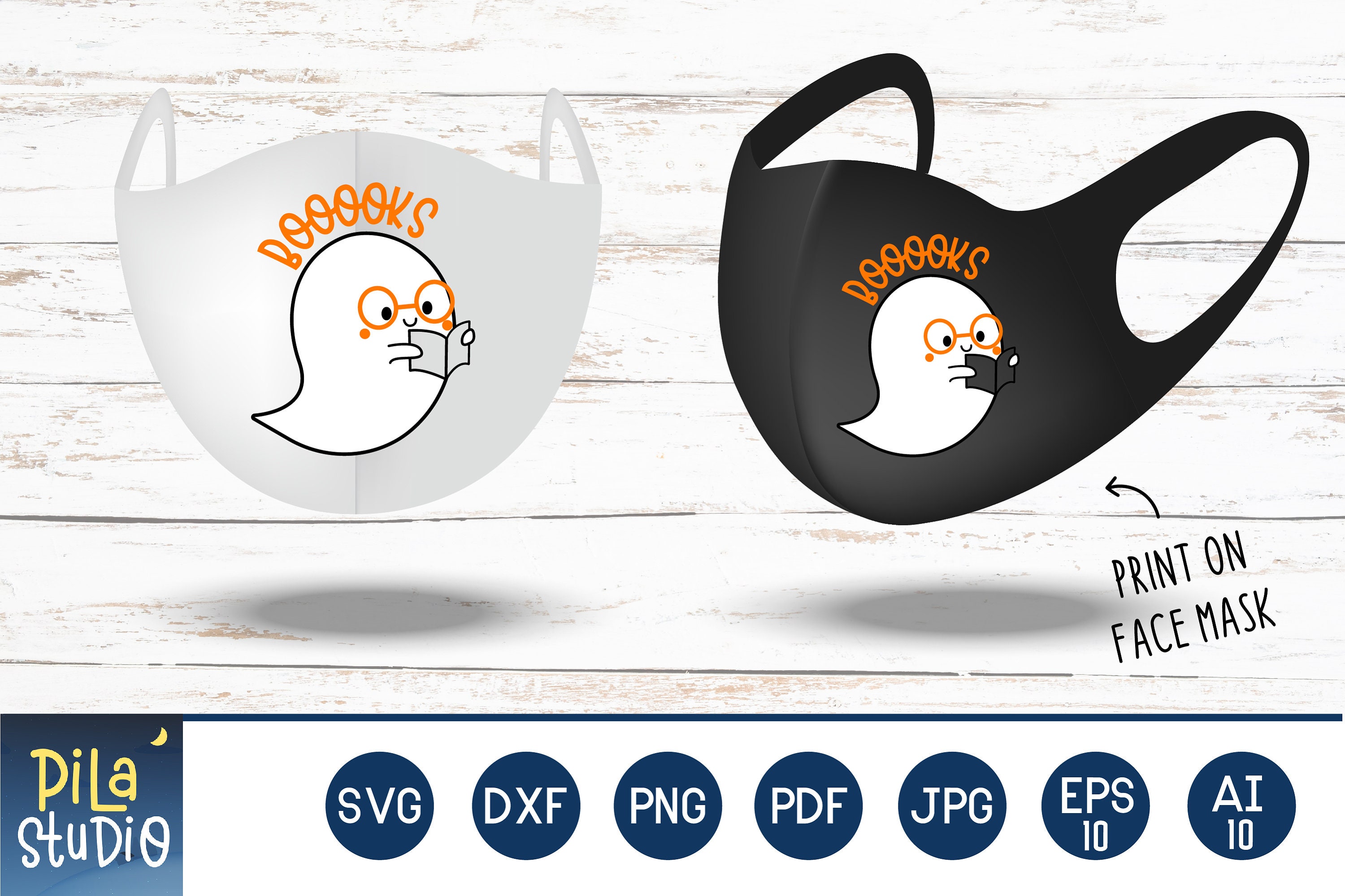 Ghost Books Svg Booooks Svg Teacher Halloween Shirt Svg - Etsy