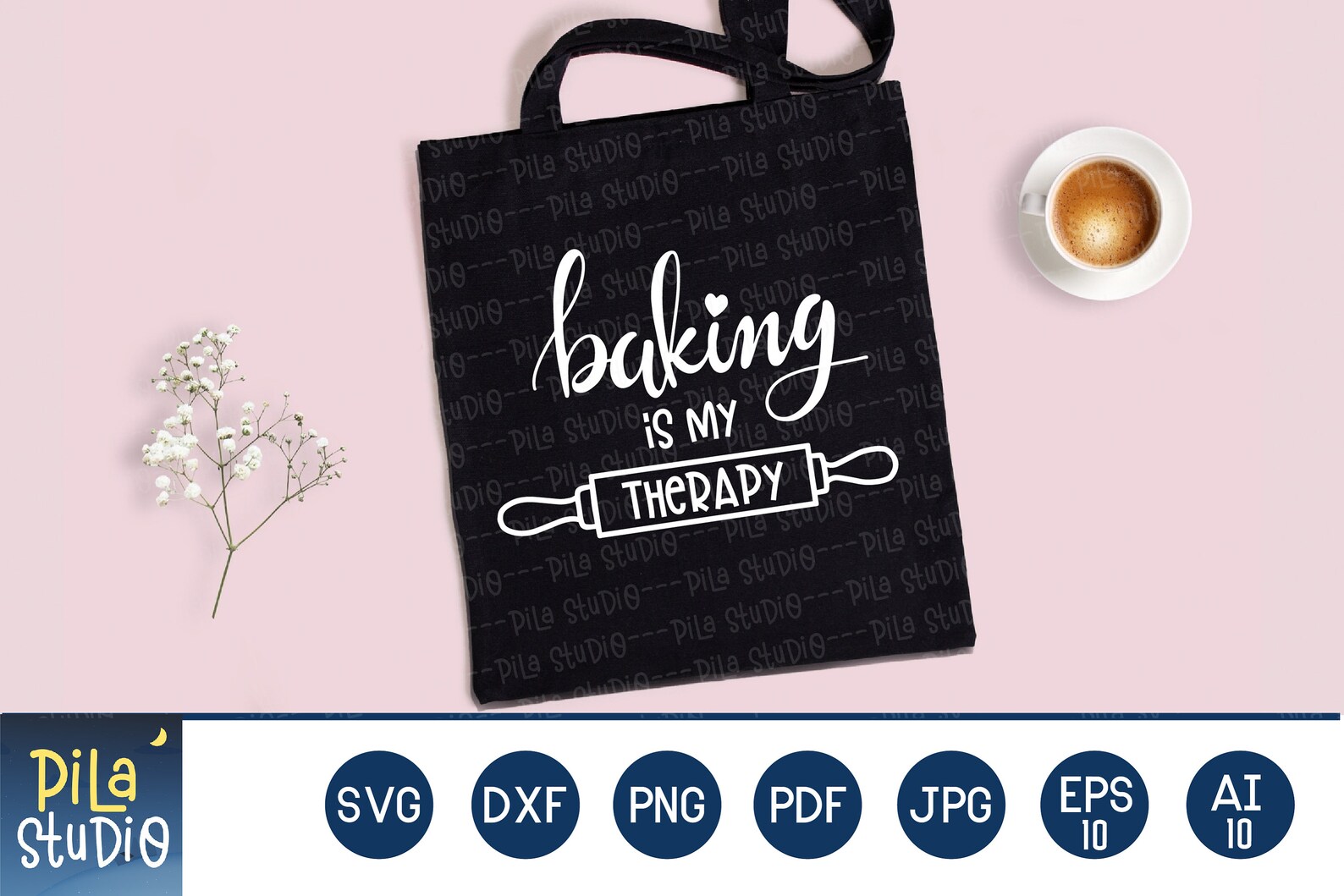 Baking is My Therapy Svg Baking Svg SVG Cutting File - Etsy