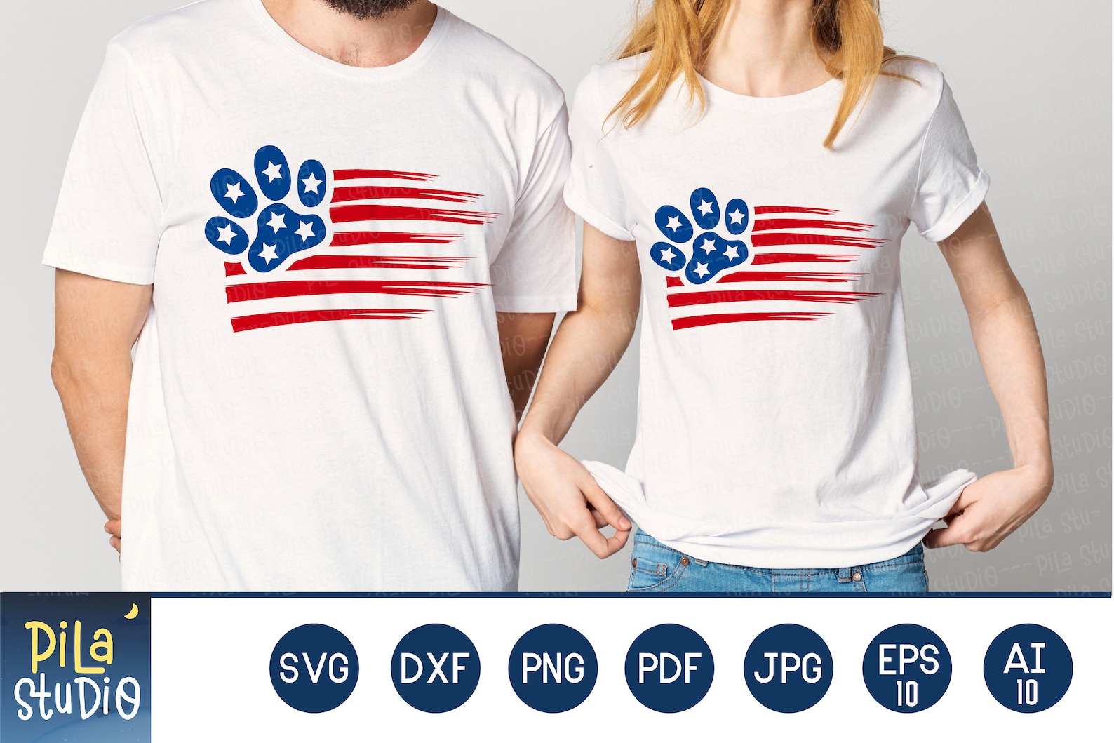 America Flag Paw Print Svg Dog Lover 4th of July Svg Paw - Etsy