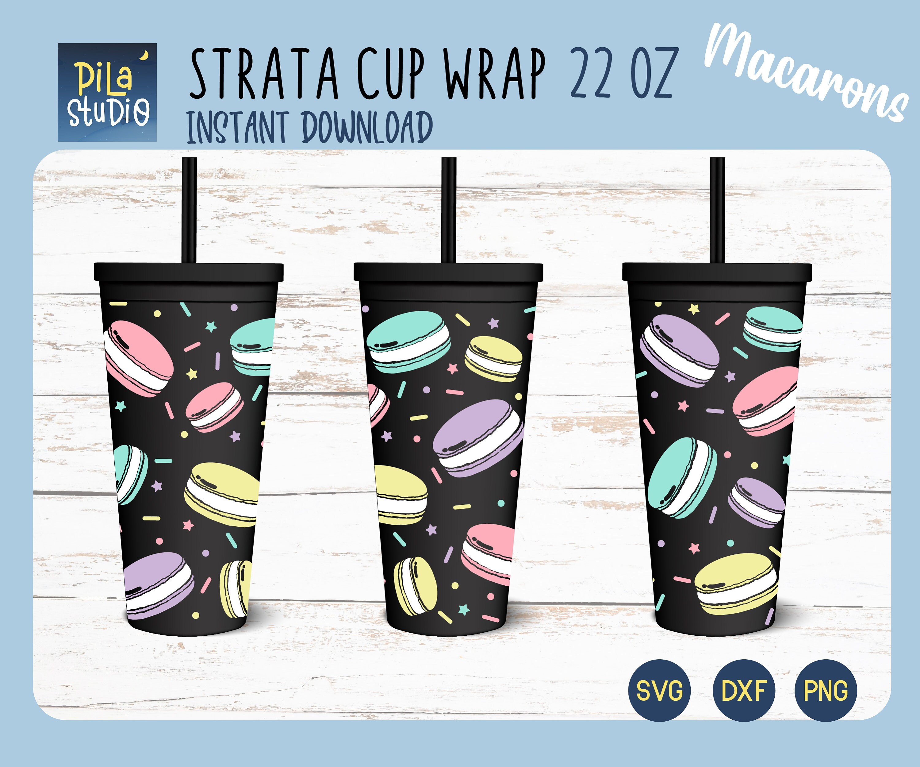 Macaron Strata Svg Sweet Dessert Macaroon Svg DIY Full - Etsy
