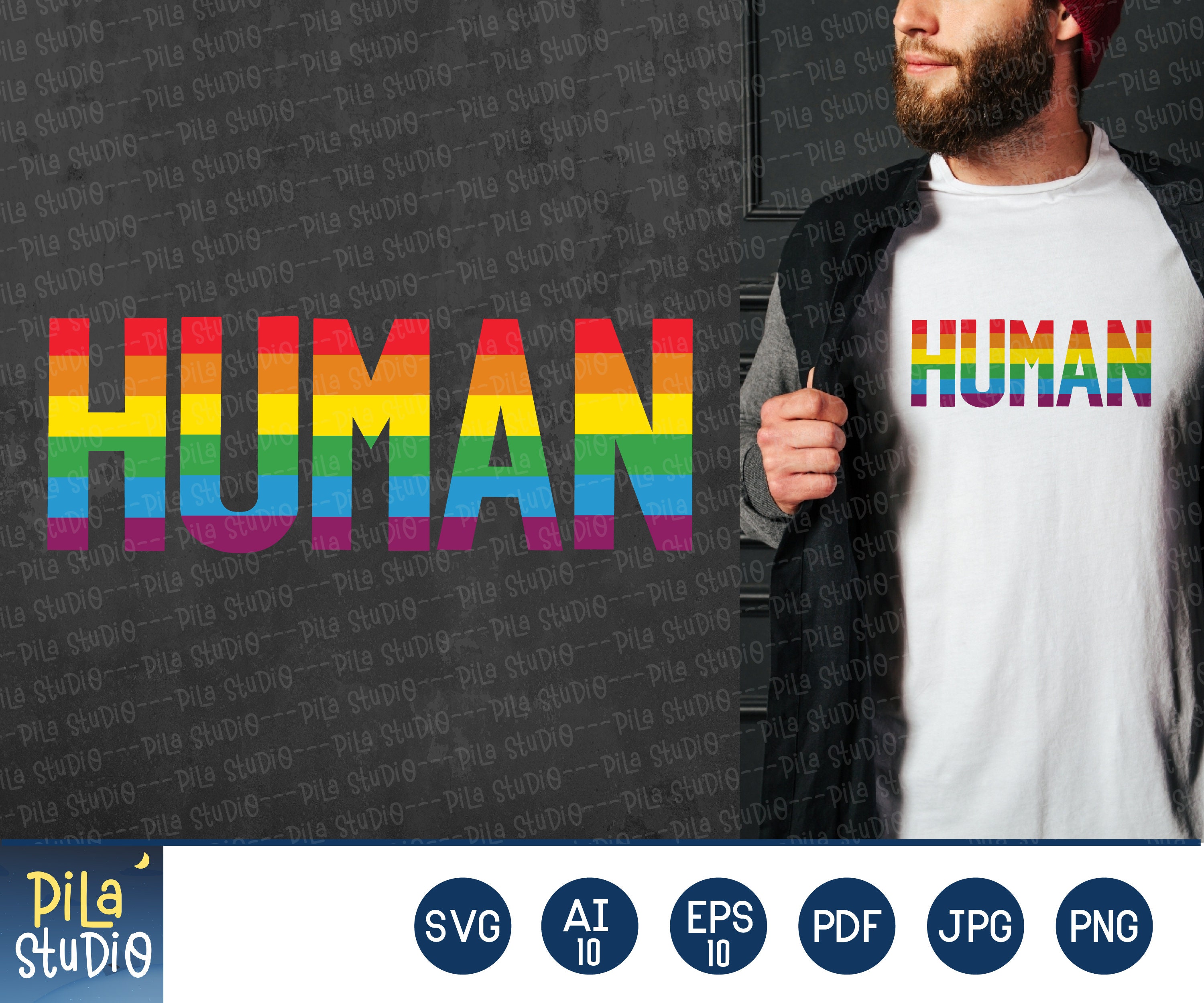 Human Svg Lgbtq Svg Gay Shirt Svg Silhouette SVG Cutting | Etsy