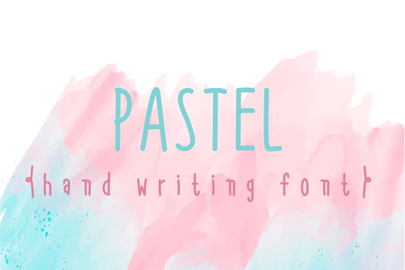 Pastel Digital Font Script Font Font Download - Etsy