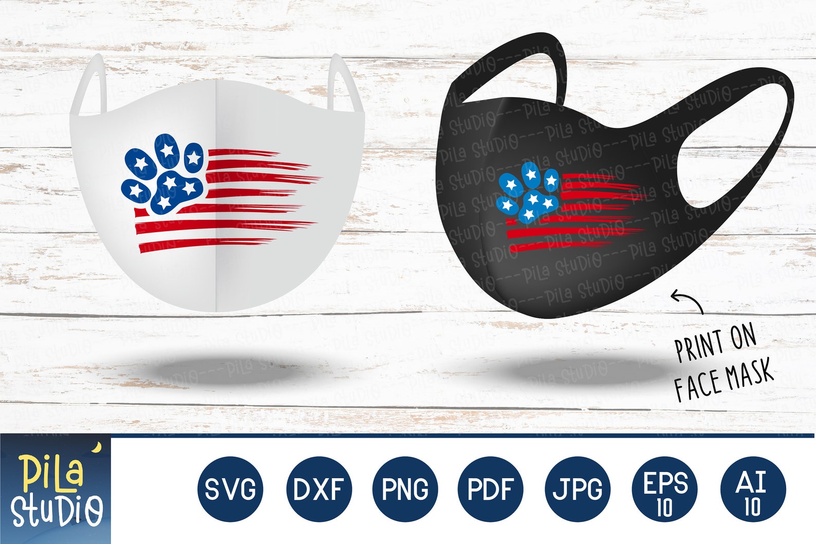 America Flag Paw Print Svg Dog Lover 4th of July Svg Paw - Etsy