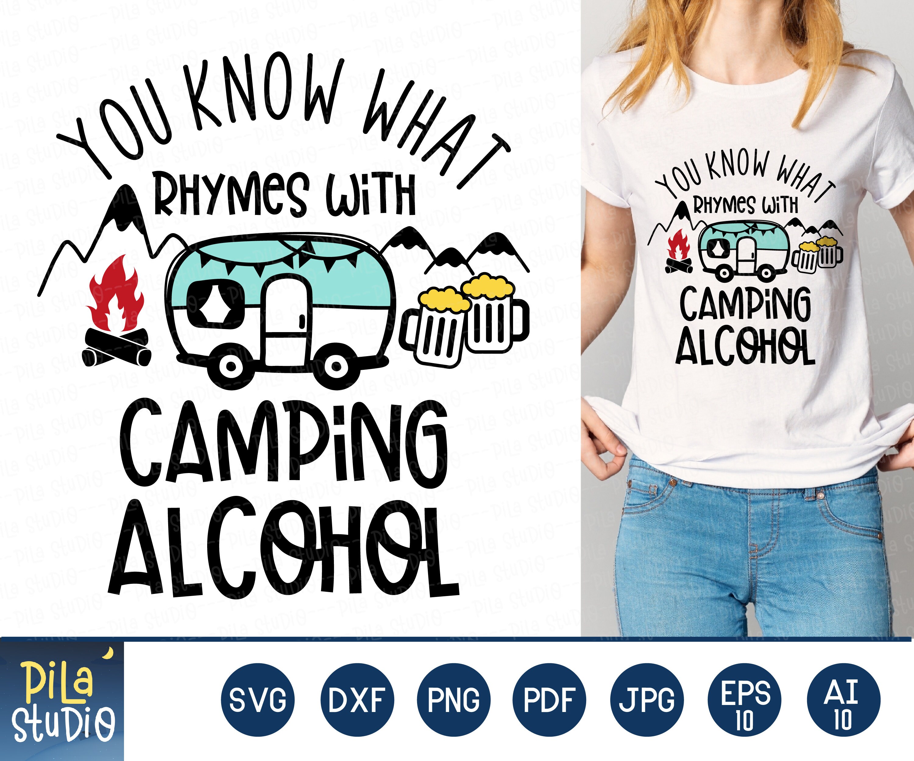 You Know What Rhymes With Camping Alcohol SVG Camping Svg - Etsy
