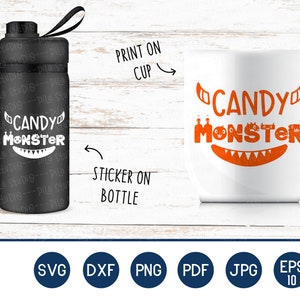 Candy Monster SVG Boy Halloween SVG Funny Halloween Svg - Etsy
