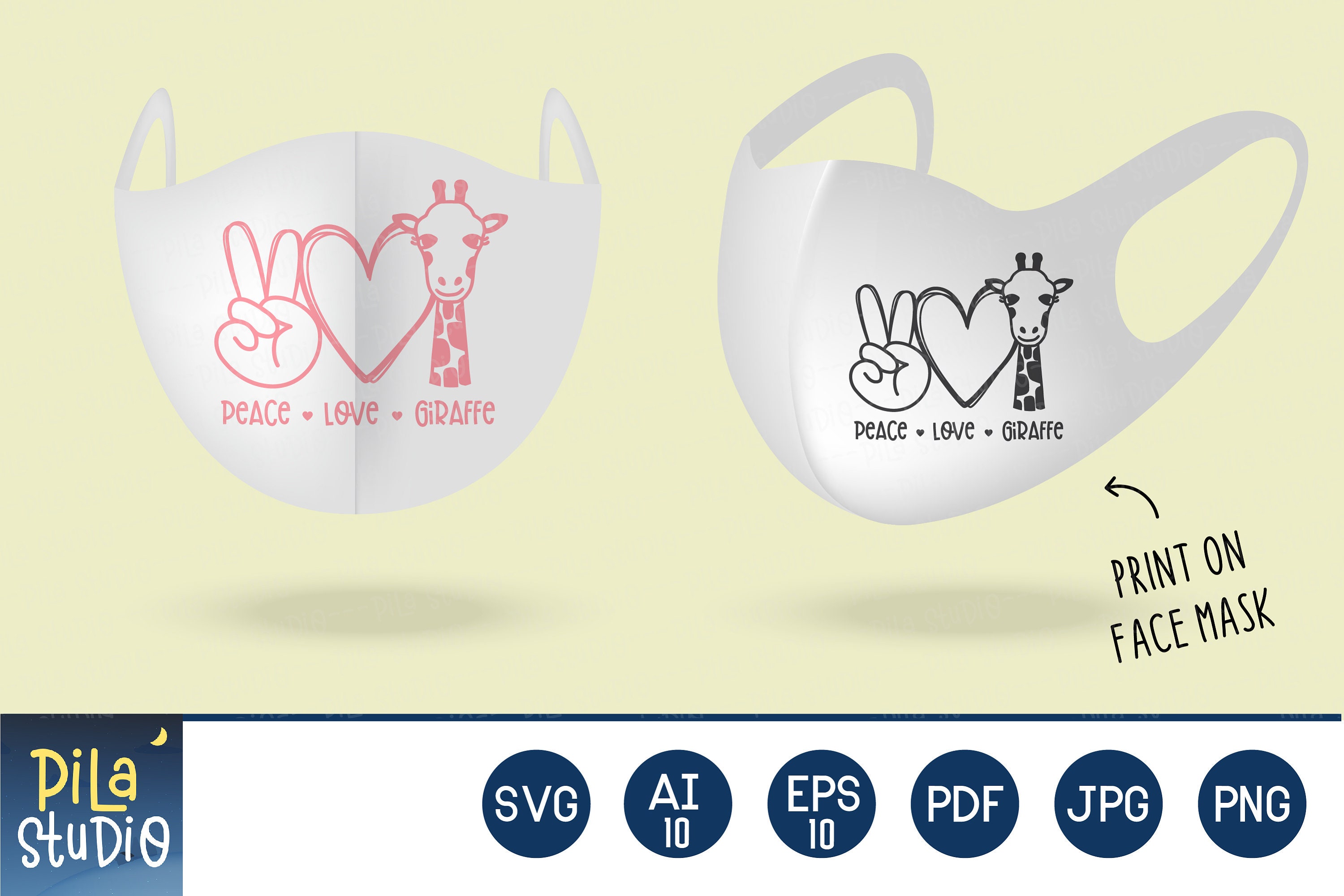 Giraffe Svg Peace Love Giraffe Sublimation Giraffe - Etsy