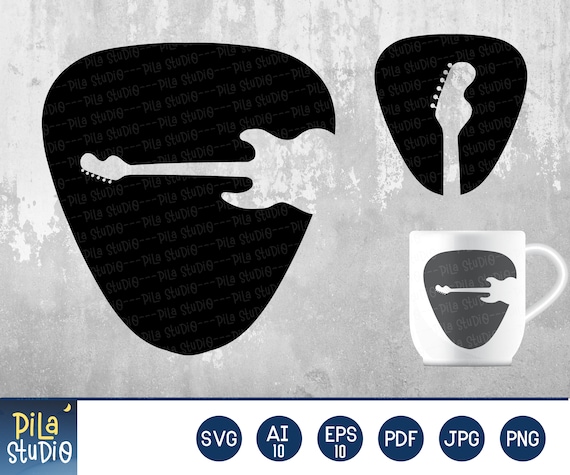 Guitar pick svg Plectrum svg guitar svg silhouette SVG | Etsy