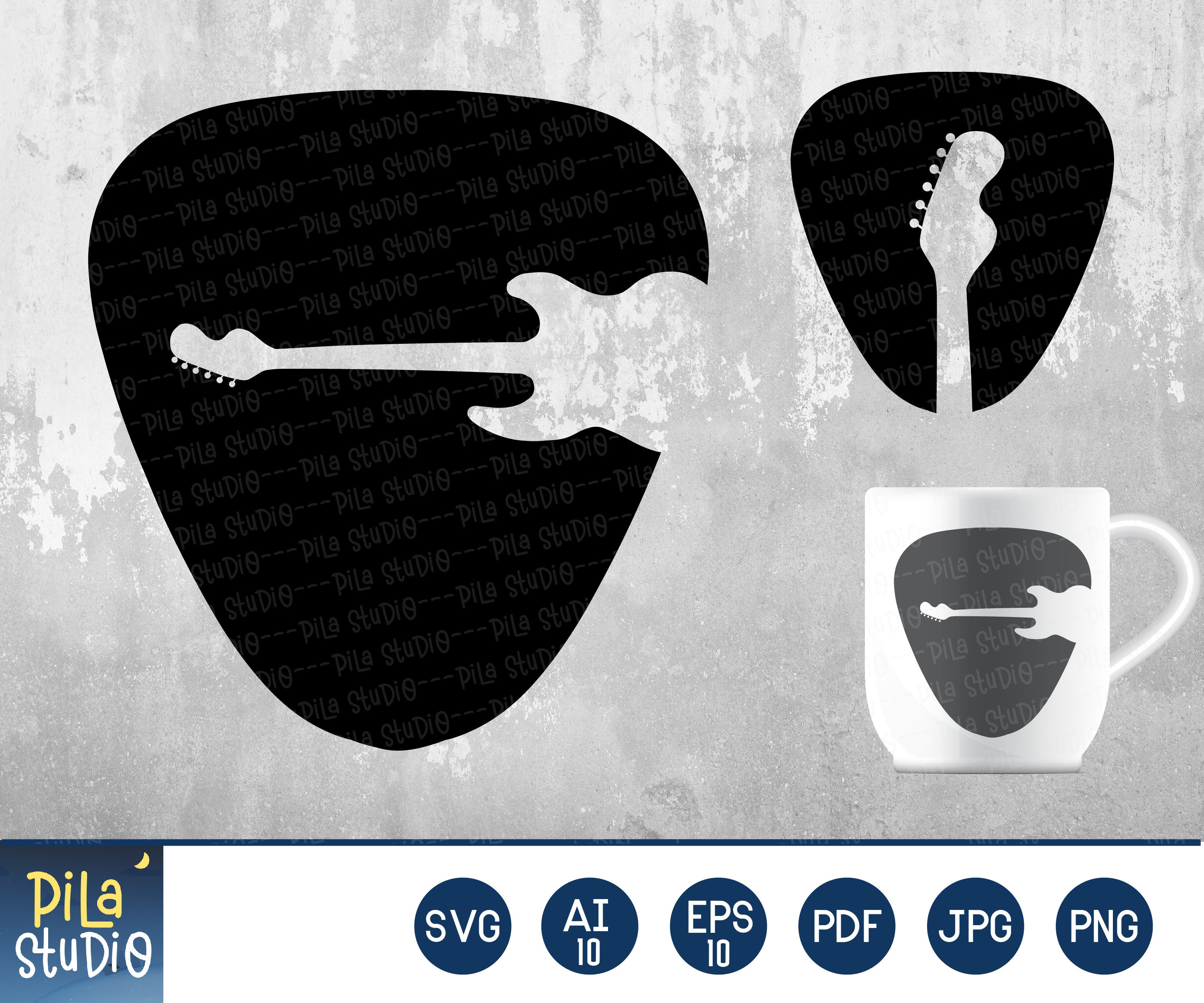 Guitar pick svg, Plectrum svg, Gitarre svg, Silhouette, SVG Cutting ...