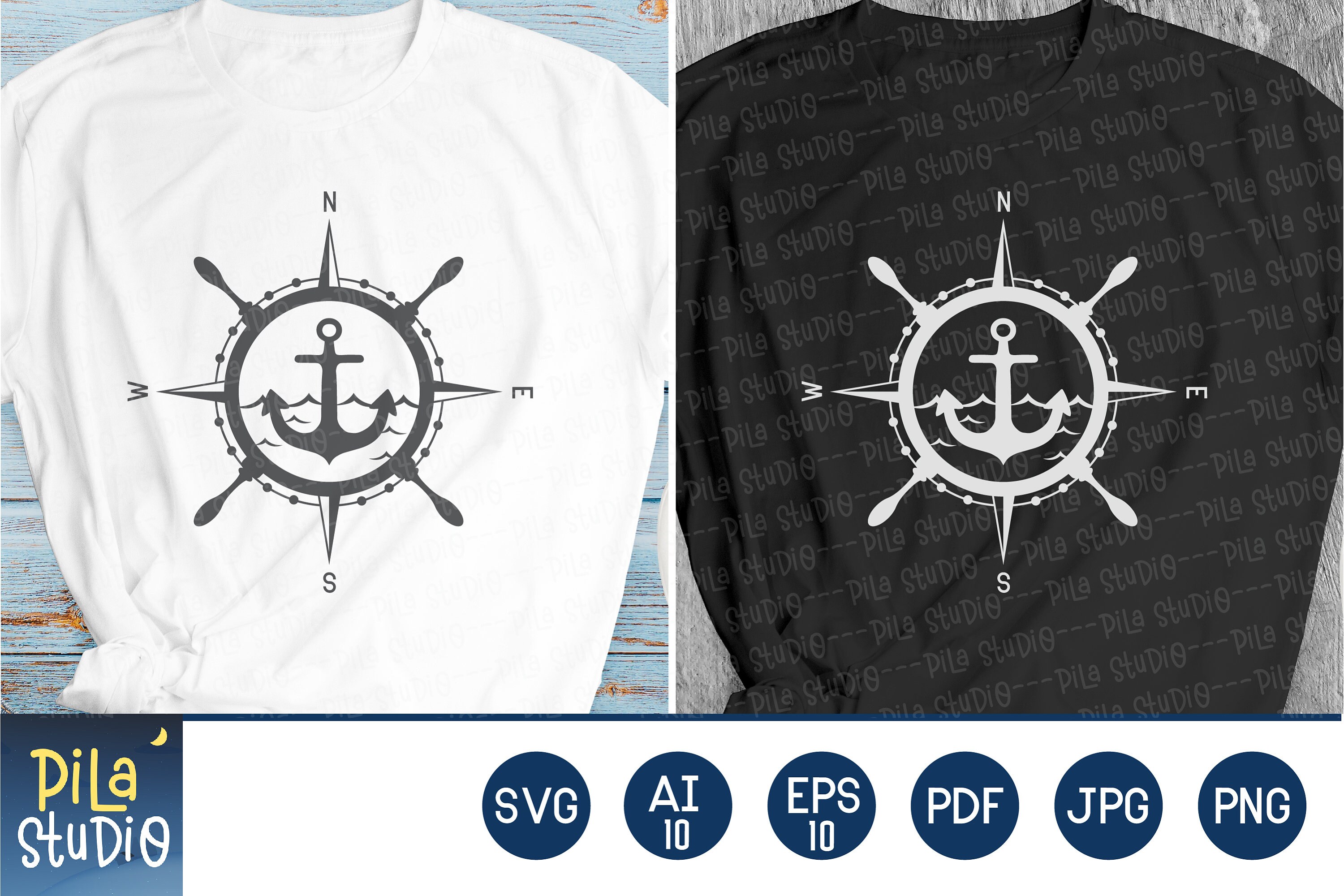 Anchor Compass Svg File Anchor Svg Adventure Svg Svg | Etsy