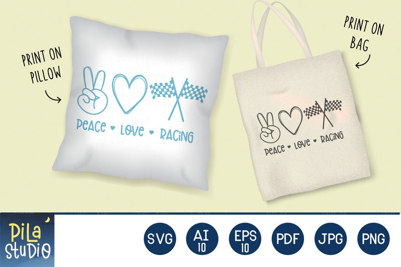 Peace Love Racing Svg File Peace Love Cut File Racing Svg - Etsy