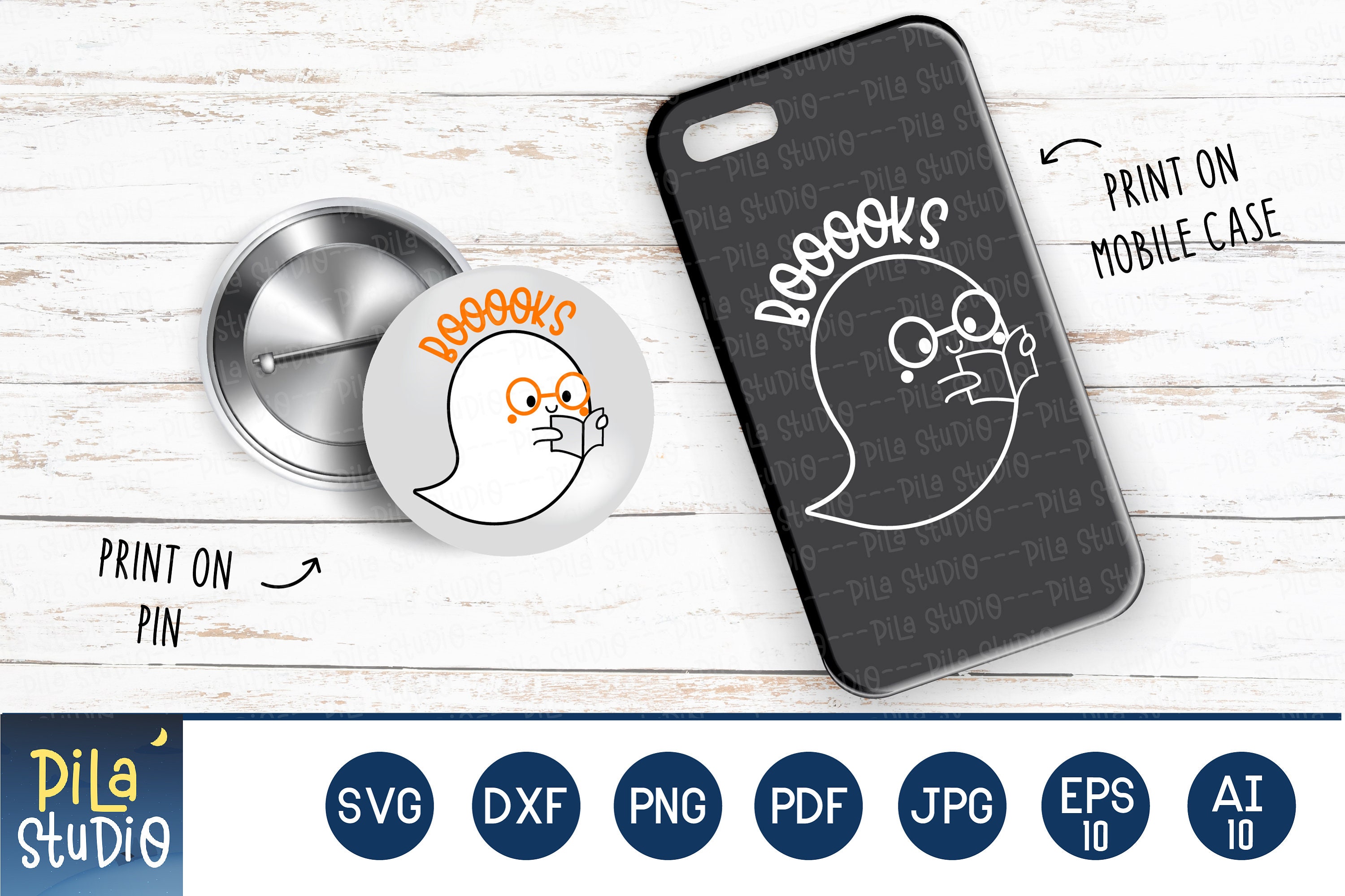 Ghost Books Svg Booooks Svg Teacher Halloween Shirt Svg - Etsy