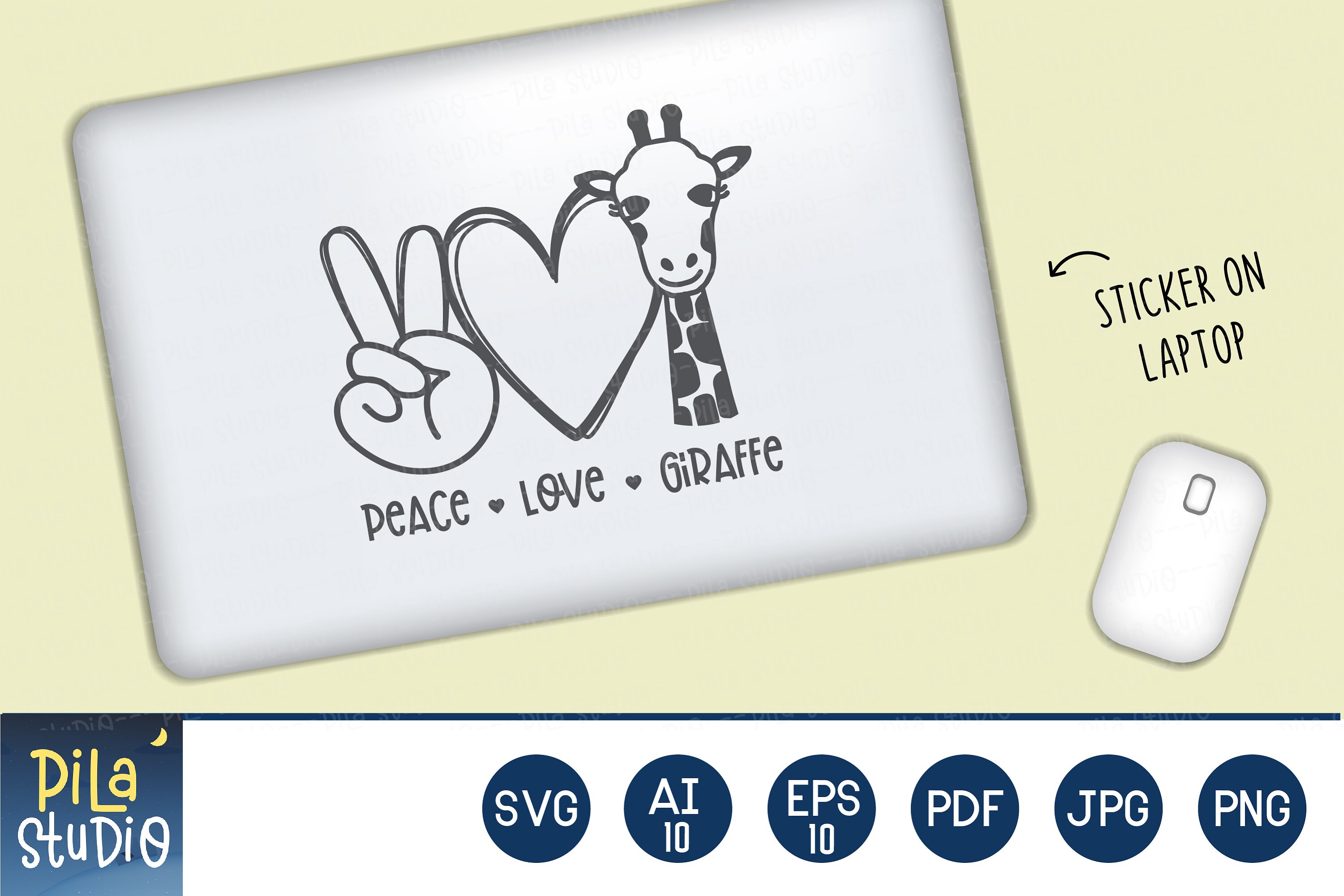 Giraffe Svg Peace Love Giraffe Sublimation Giraffe | Etsy